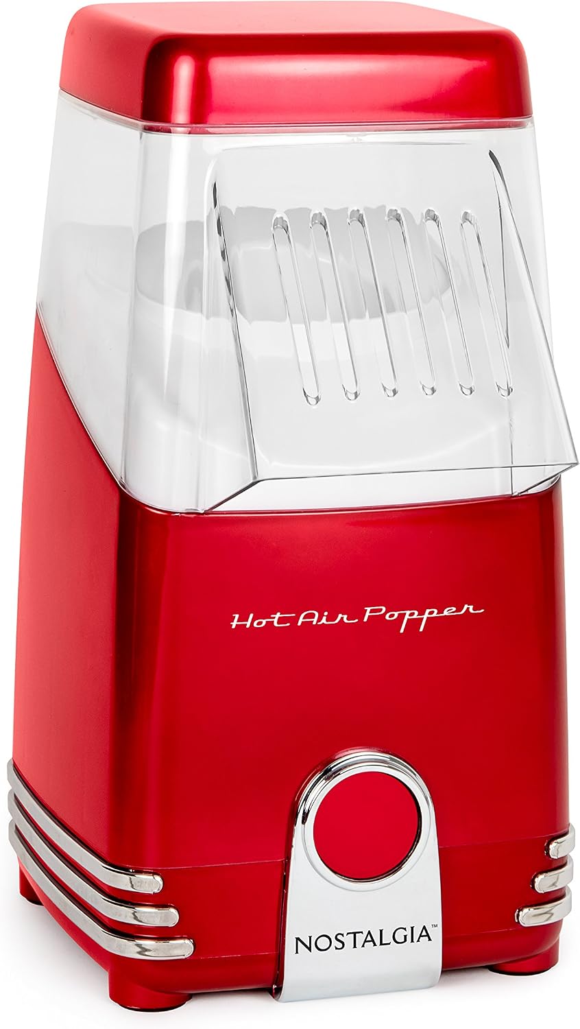 Nostalgia Retro Mini Hot Air Popcorn Maker, Red - HAP8RR : Buy Online ...