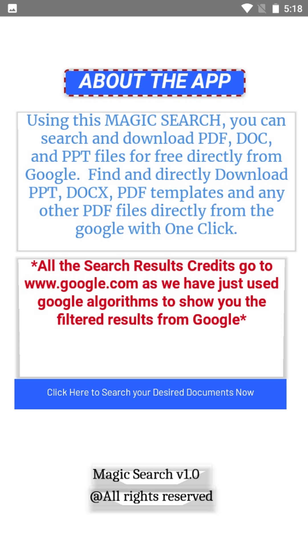 Magic Search- PDF, Doc, PPT - App on Amazon Appstore