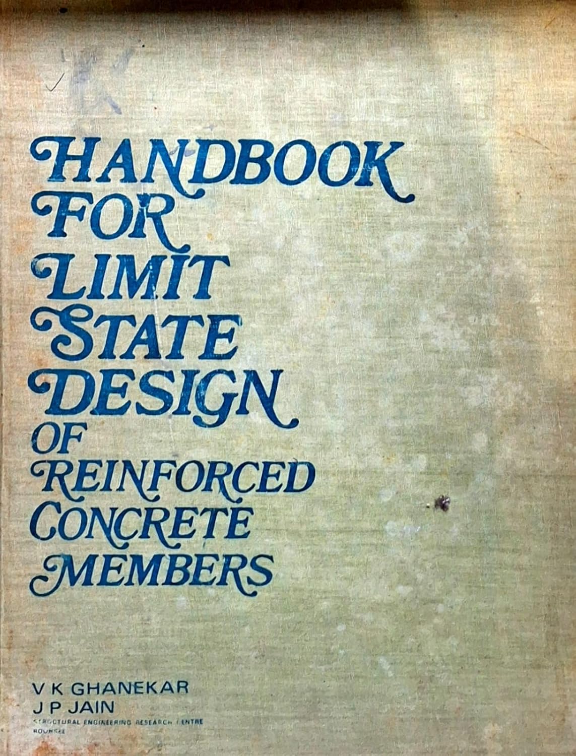 Amazon.in: Buy Handbook For Limit State Design Of Reinforced Concrete ...