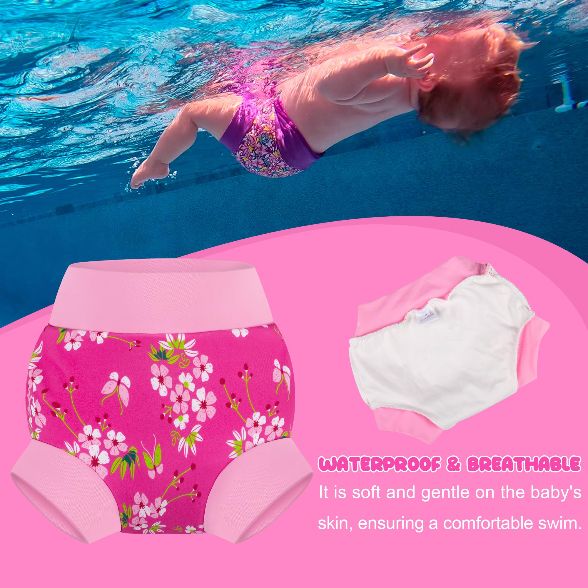 Snapklik.com : BIG ELEPHANT Reusable Baby Swim Diapers - 3 Pack For ...