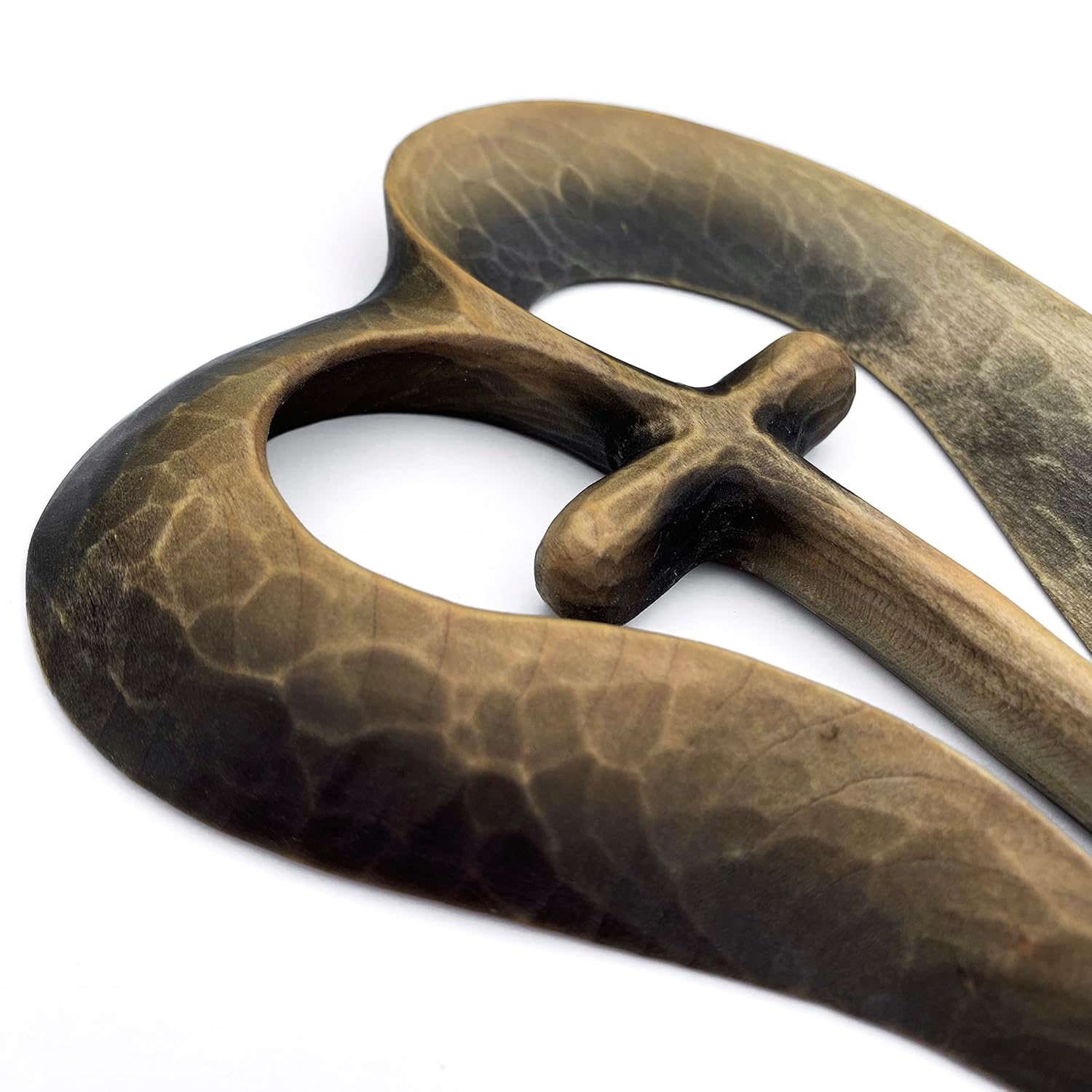 Amazon.com: Wooden Hand Cross, Handmade Wood Cross, Heart Design Cross ...