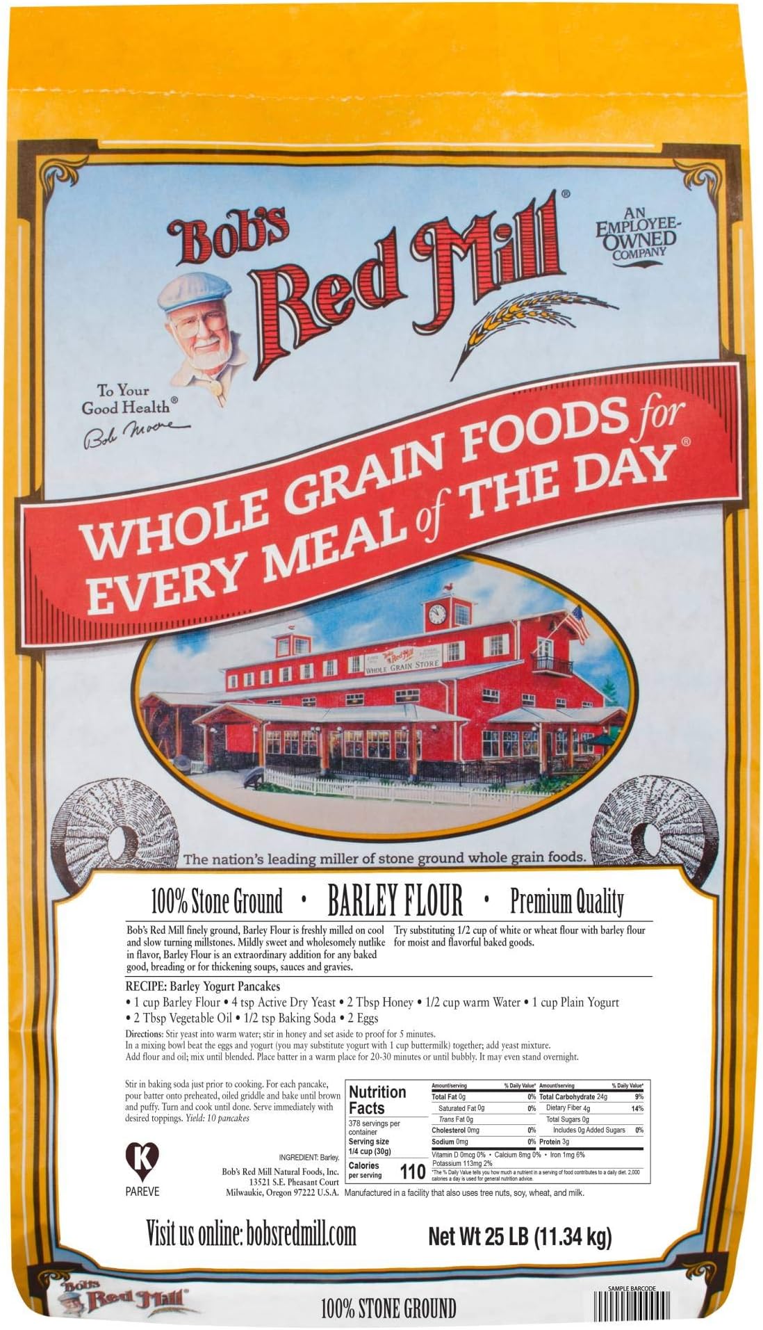 Amazon.com: Bob's Red Mill Barley Flour, 25 Pound