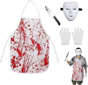 Amazon.com: Funnlot Halloween Costumes DIY White Scary Halloween Mask ...