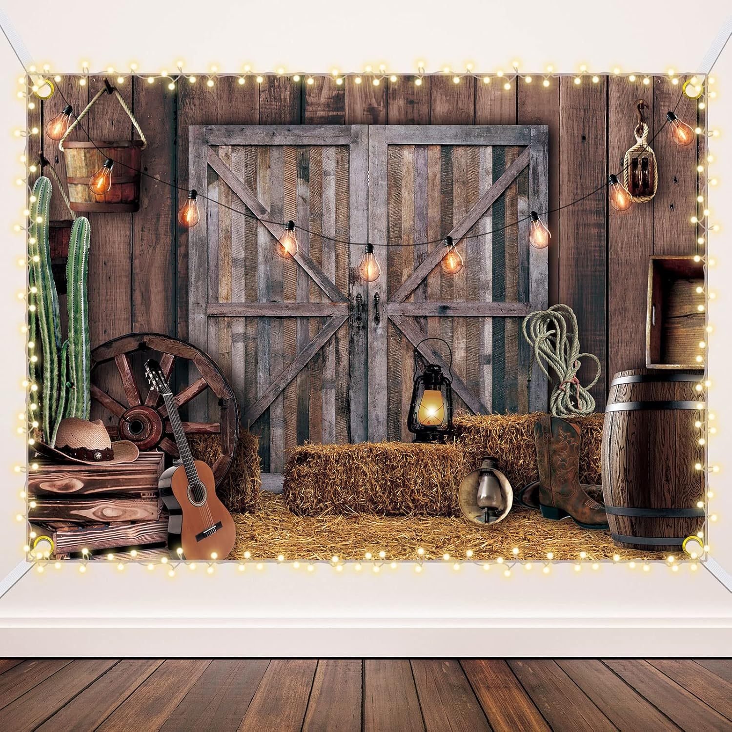 Rustic Wooden House Wild West Cowboy Party Backdrop Philippines | Ubuy