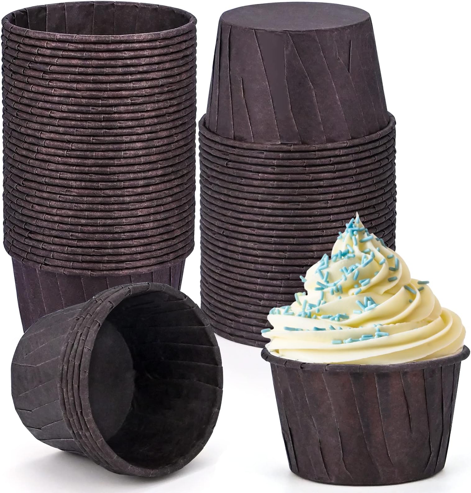 Pack of 50 CHOCOLATE BROWN Cupcake Cases (Muffin/Fairy Cake) : Amazon ...