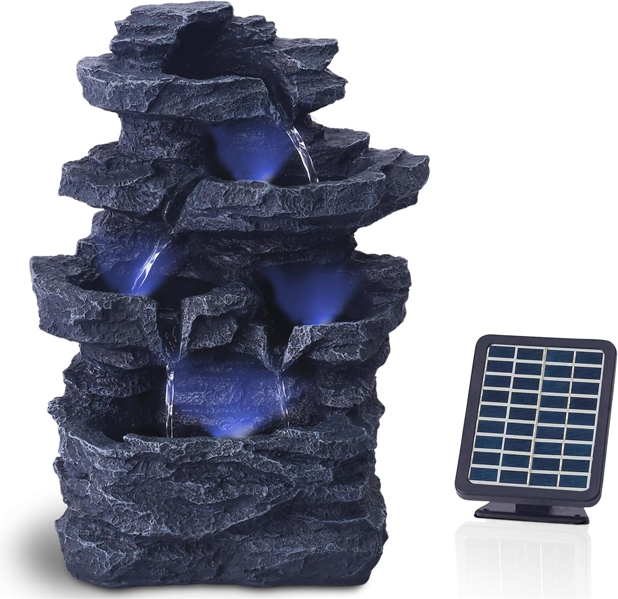 VATCH Fontaine de Jardin Solaire pour intérieur et extérieur avec ...