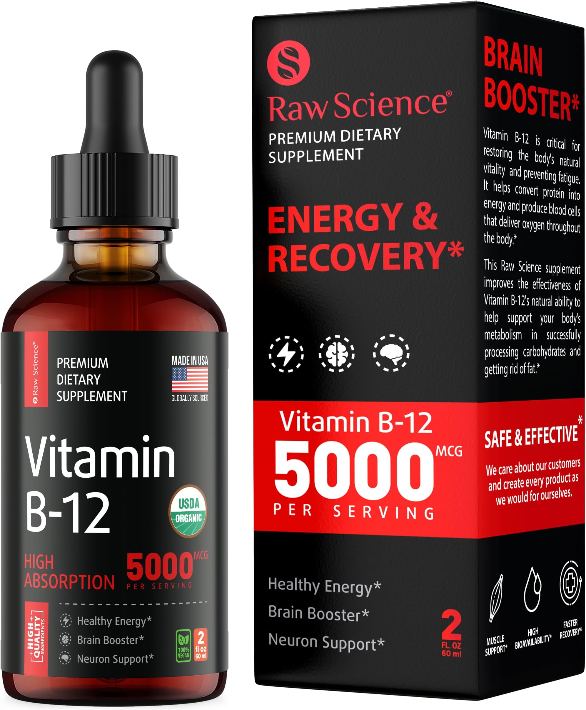 Amazon.com: VITBOOST Vegan Liquid B-12 Drops – 60 x 5000 mcg Extra ...