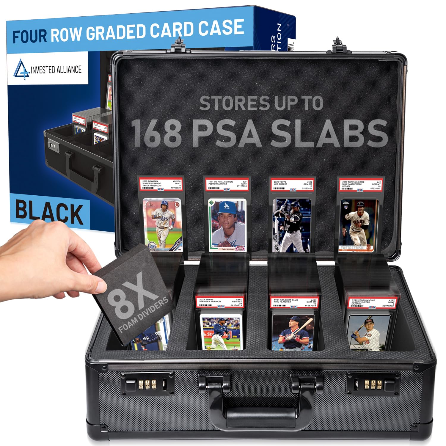 Amazon.com: Premium Black 4 Row PSA Slab Case For Graded Cards | PSA ...