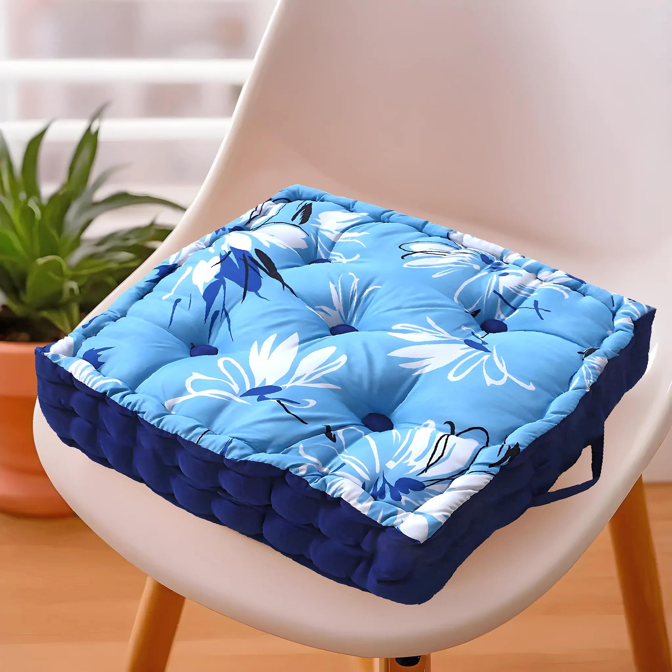Buy JY Cotton Home Square Floor Cushions, Chair Pad, Back Support ...