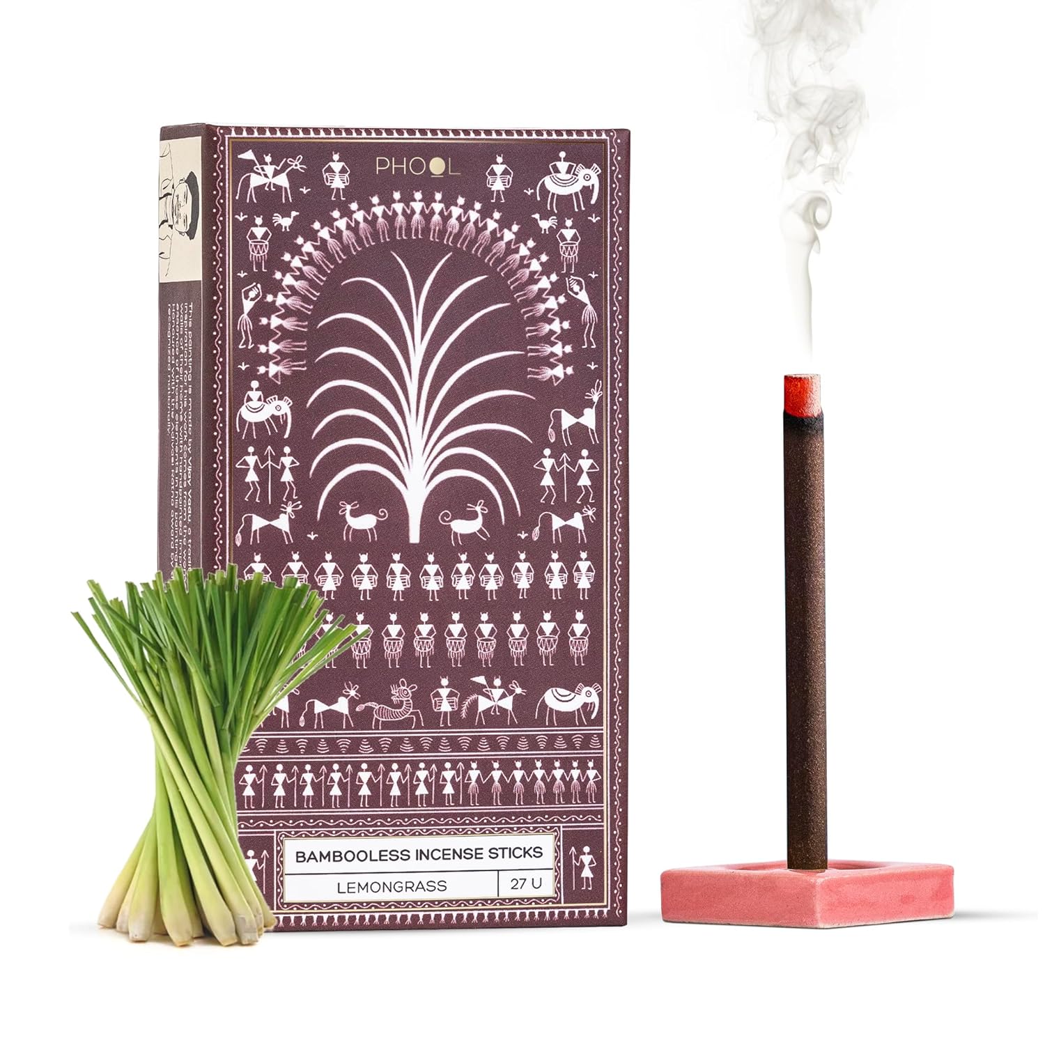 PHOOL LUXURY INCENSE Bambooless Incense Sticks - Lemongrass Dhoop ...