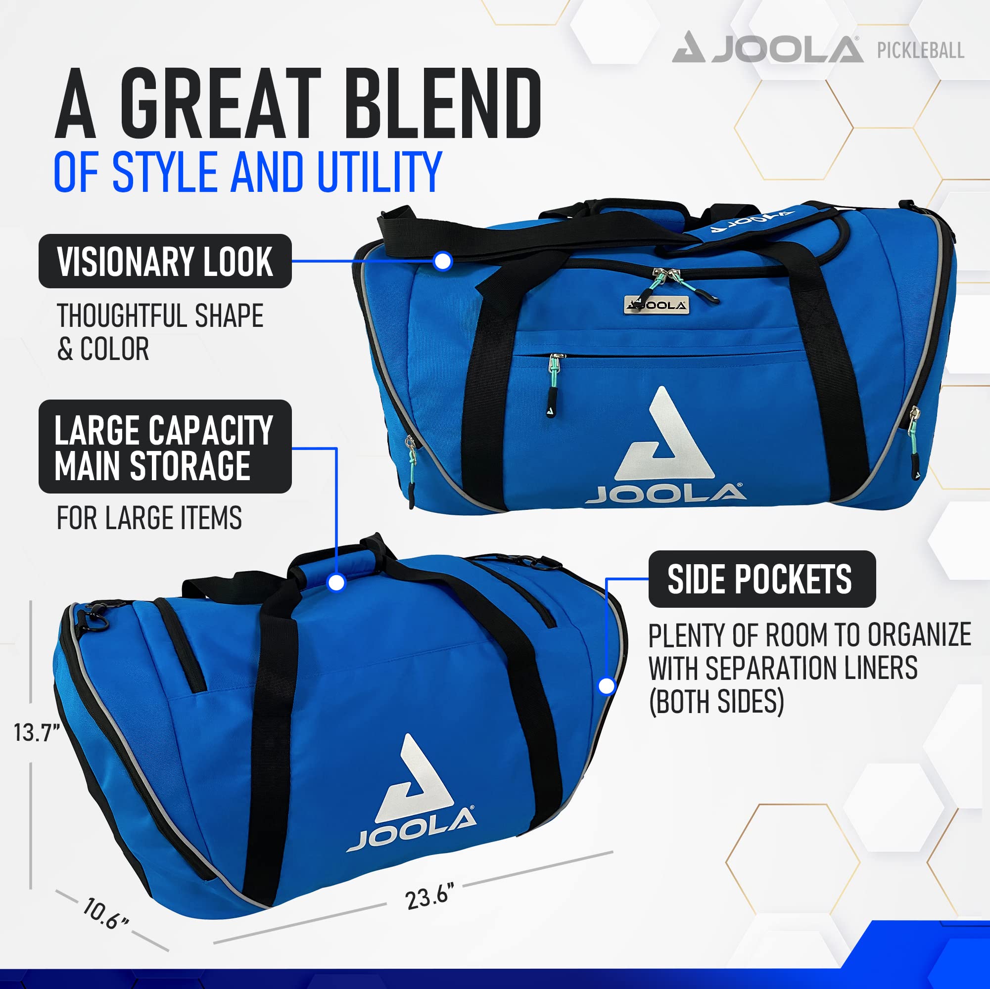 Snapklik.com : JOOLA Vision II Compact 20in Sports Duffle Bag