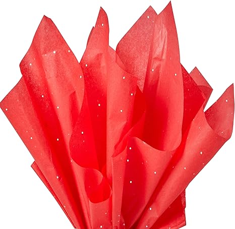 Amazon.com: SUNCOLOR 120 Sheets 20"x14" Red Tissue Paper for Gift Bags ...
