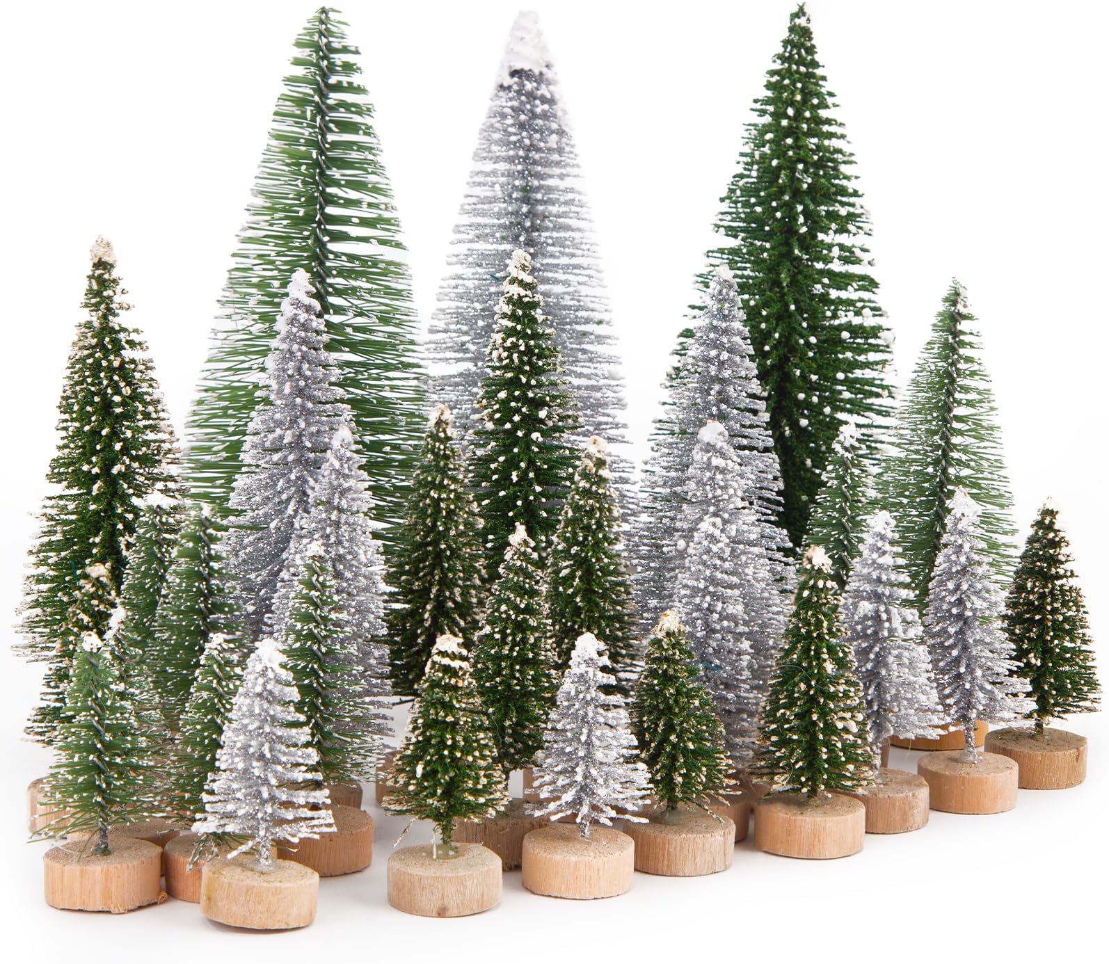 Amazon.com: 30Pcs Mini Christmas Tree Decor, Artificial Christmas Tree ...