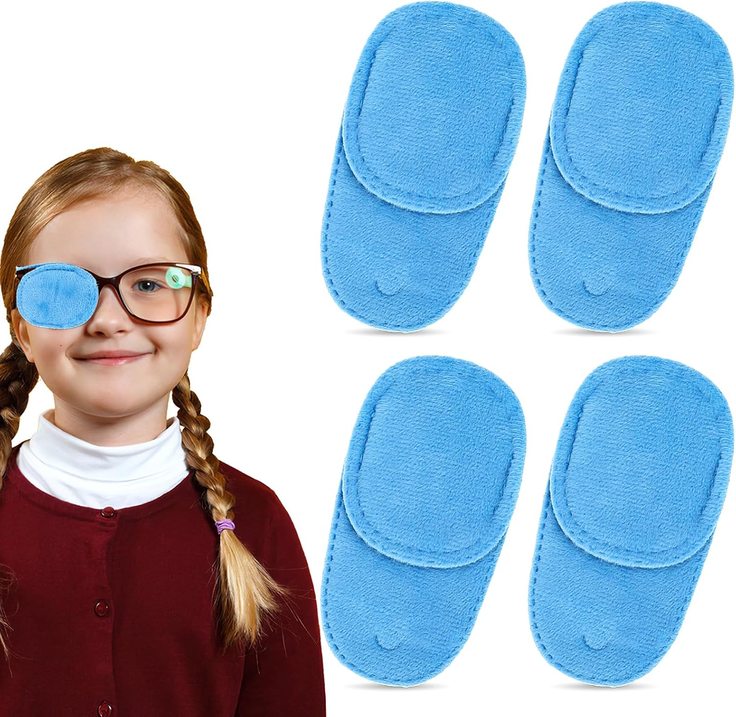 Amazon.com: YUXIANLB 4 Pcs Eye Patches for Kids Girls Boys, Soft Left ...