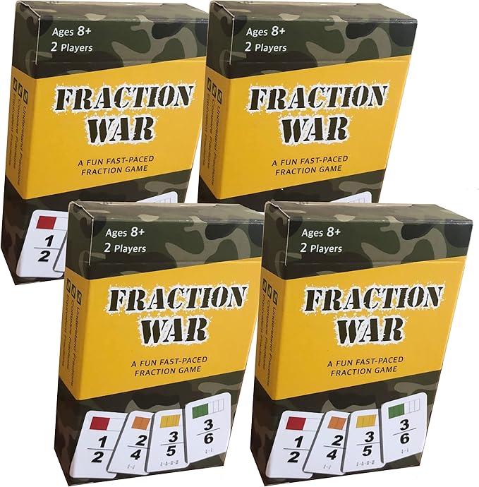 Amazon.com: Fraction War Math Game - Fun Math Game to Learn, Compare ...