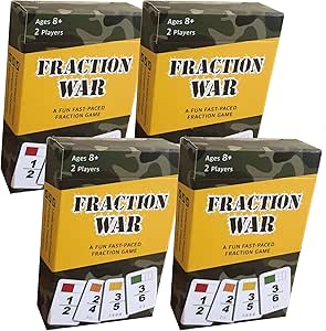 Amazon.com: Fraction War Math Game - Fun Math Game to Learn, Compare ...
