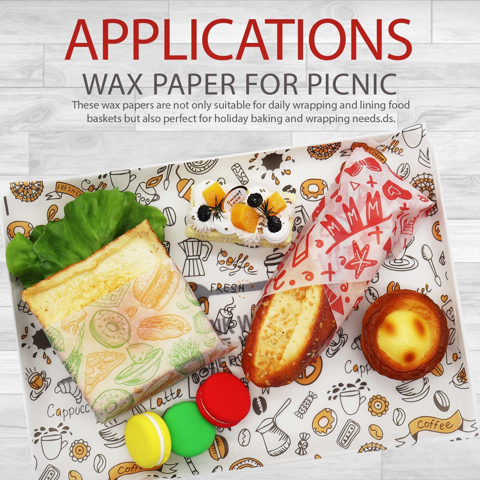 Deli Wrapping Paper 300 Pcs Deli Wax Paper Sheets - 9.84x7.87 Inch ...