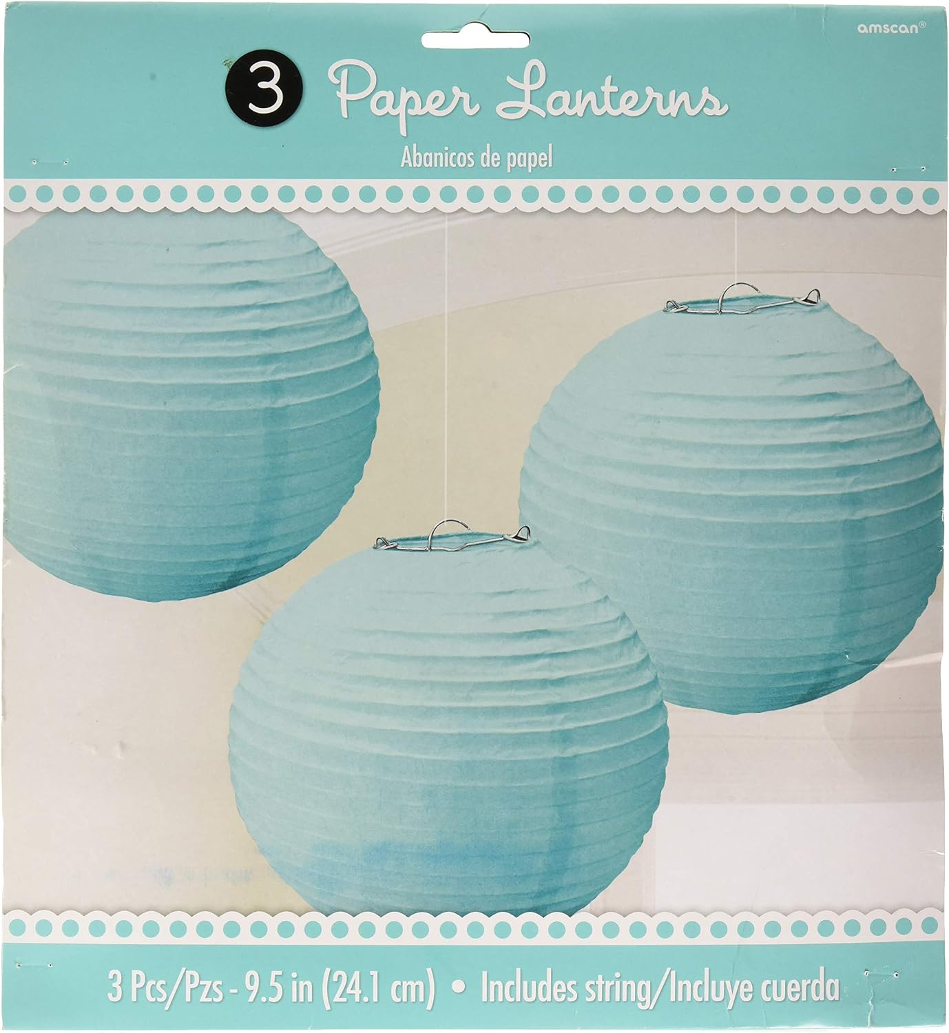 Amazon.com: Robin's Egg Blue Round Paper Lanterns, 3 Ct. | Party ...