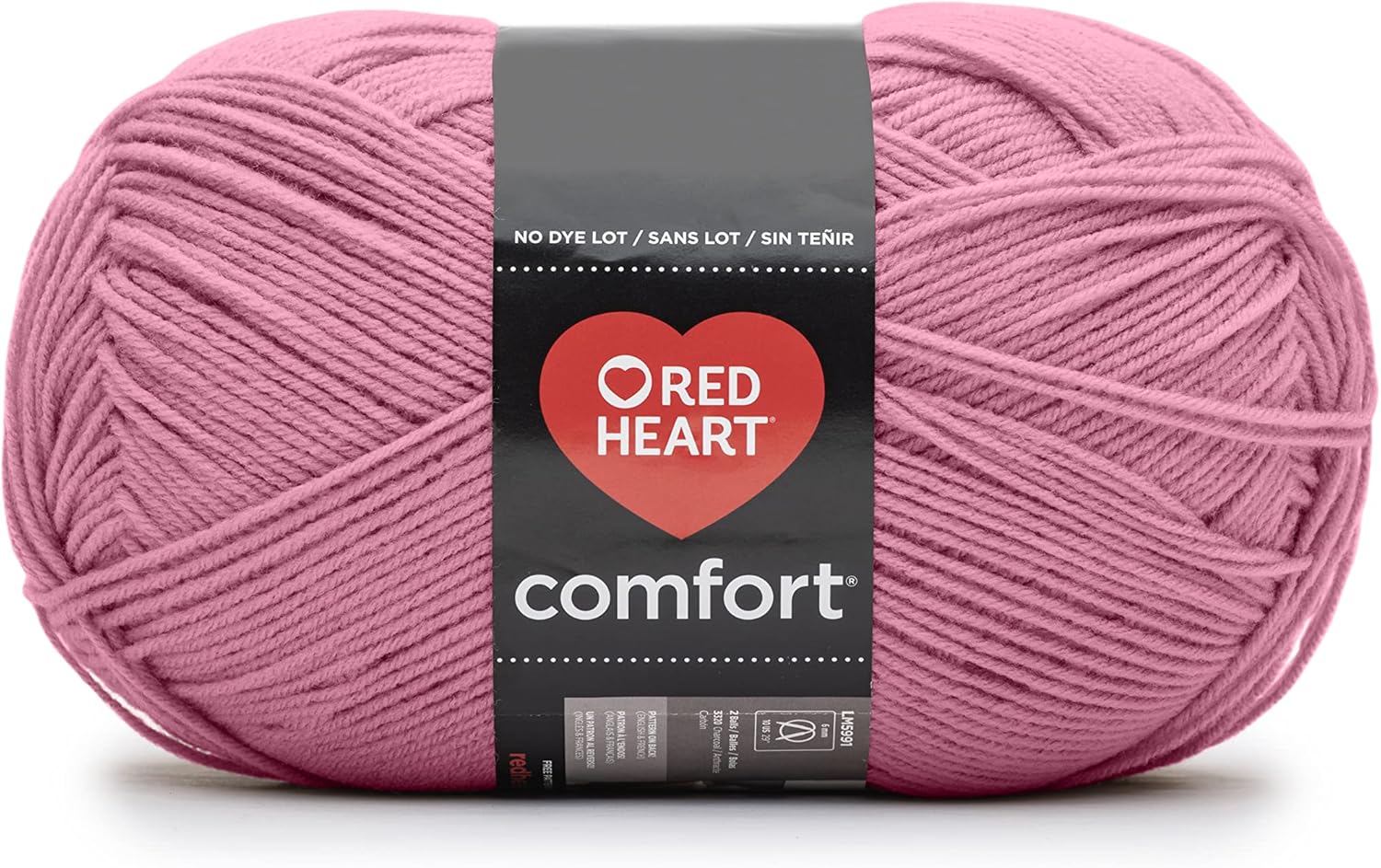 Red Heart Comfort Pink Rose, 1 Pack 16oz/454g-Acrylic-#4 Medium-867 ...