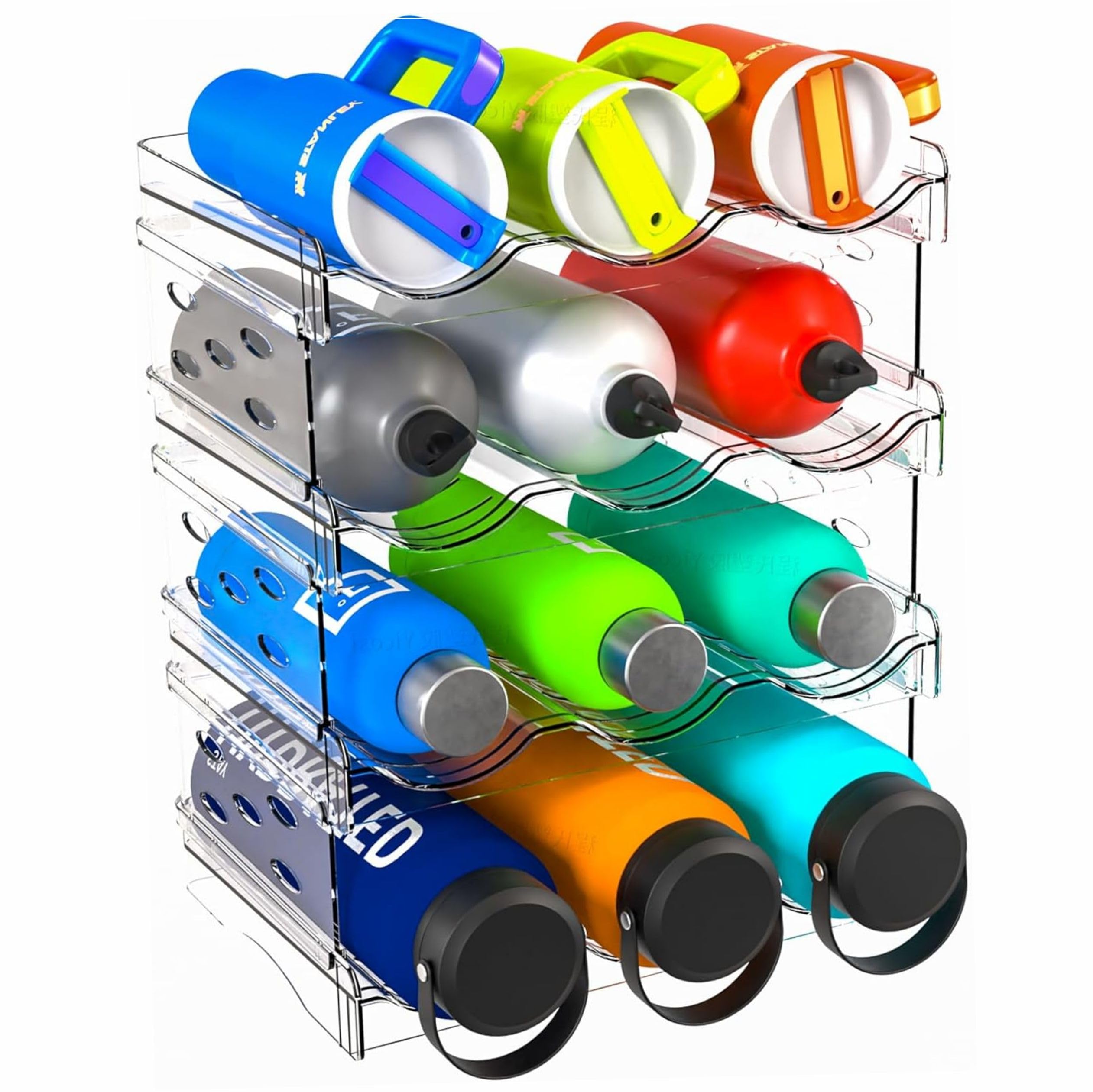 Amazon.com: Stackable Water Bottle Organizer for Cabinet,for 40 oz ...
