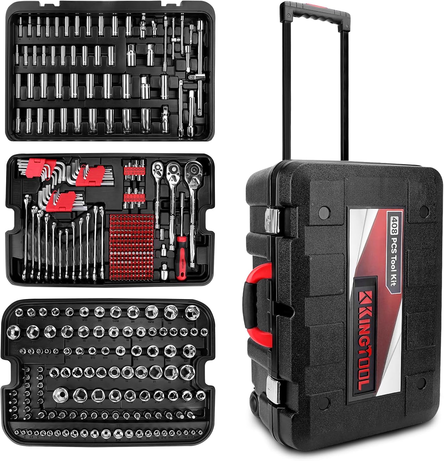 Amazon.com: KingTool 408-Piece Mechanic Tool Set - Socket Set with Heavy Duty Tool Box Storage ...