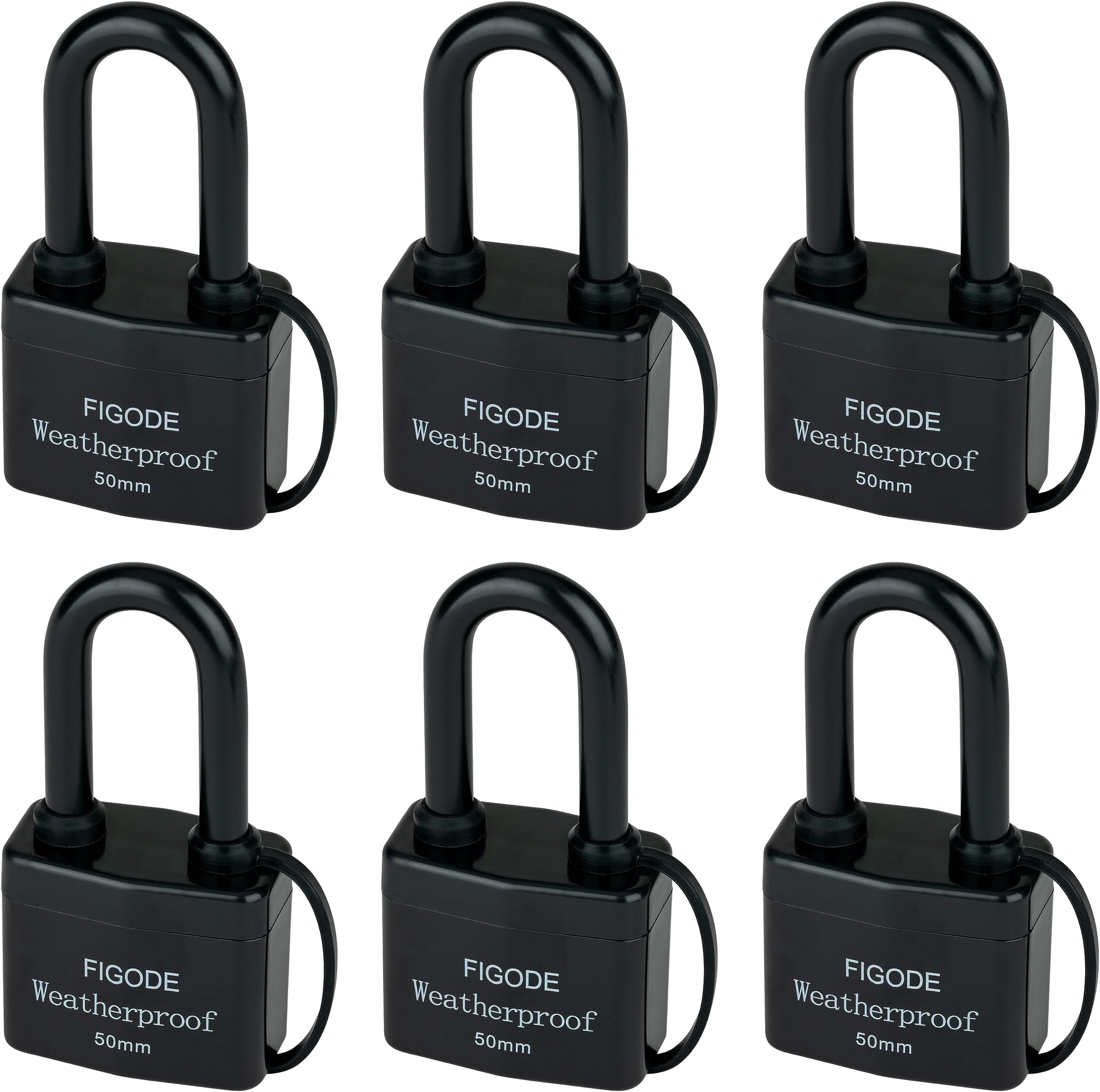 Waterproof Padlocks Lock Set Keyed Alike for Outdoor use, Covered Heavy ...