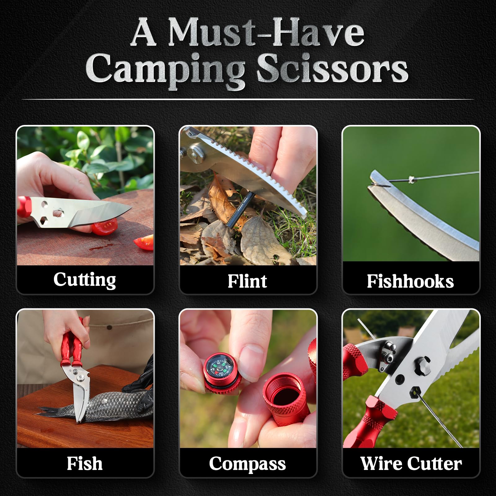 Snapklik.com : DRAGON RIOT Heavy Duty Kitchen Scissors - Sharp Scissors ...