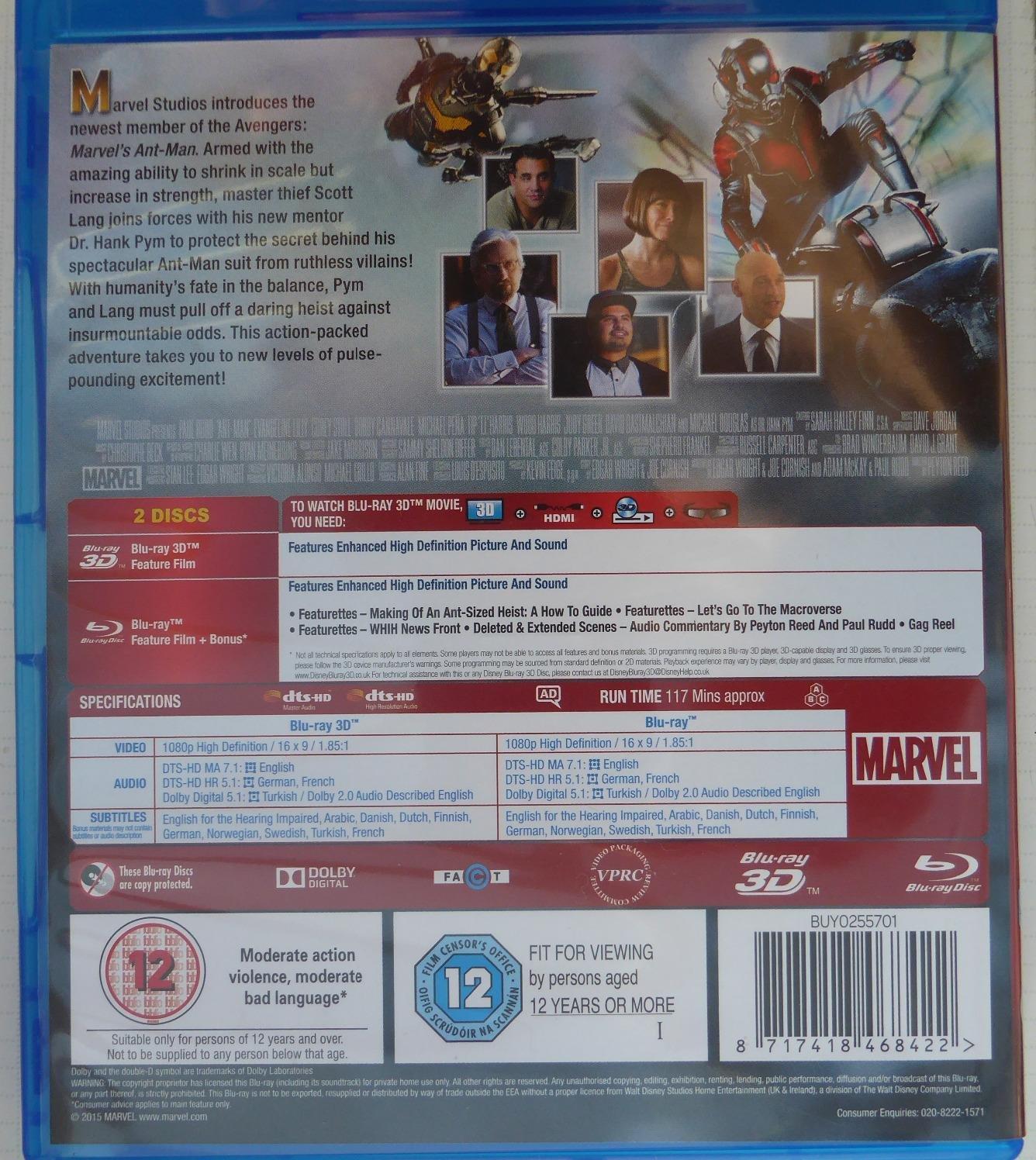 Ant Man [DVD]: Amazon.co.uk: Paul Rudd, Evangeline Lilly, Michael ...