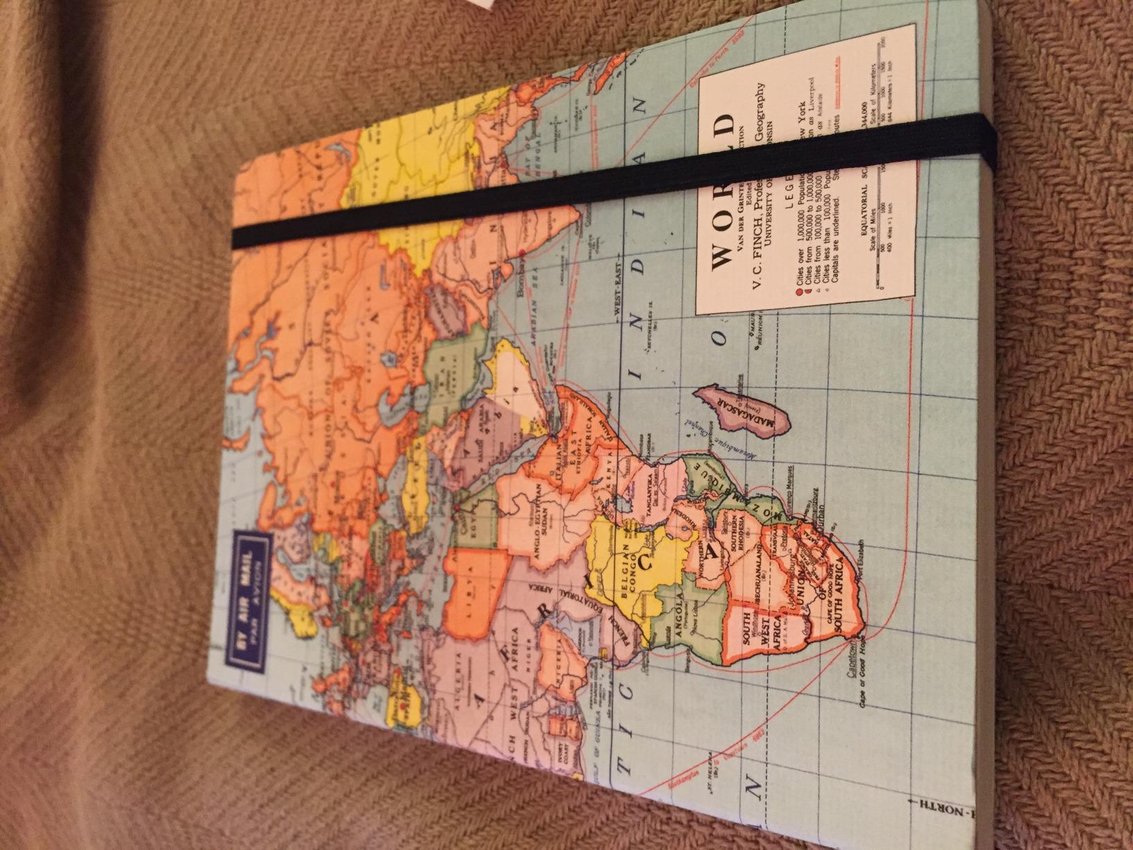Amazon.com: Cavallini 6 by 8-Inch Notebook, World Maps, 144 Pages ...