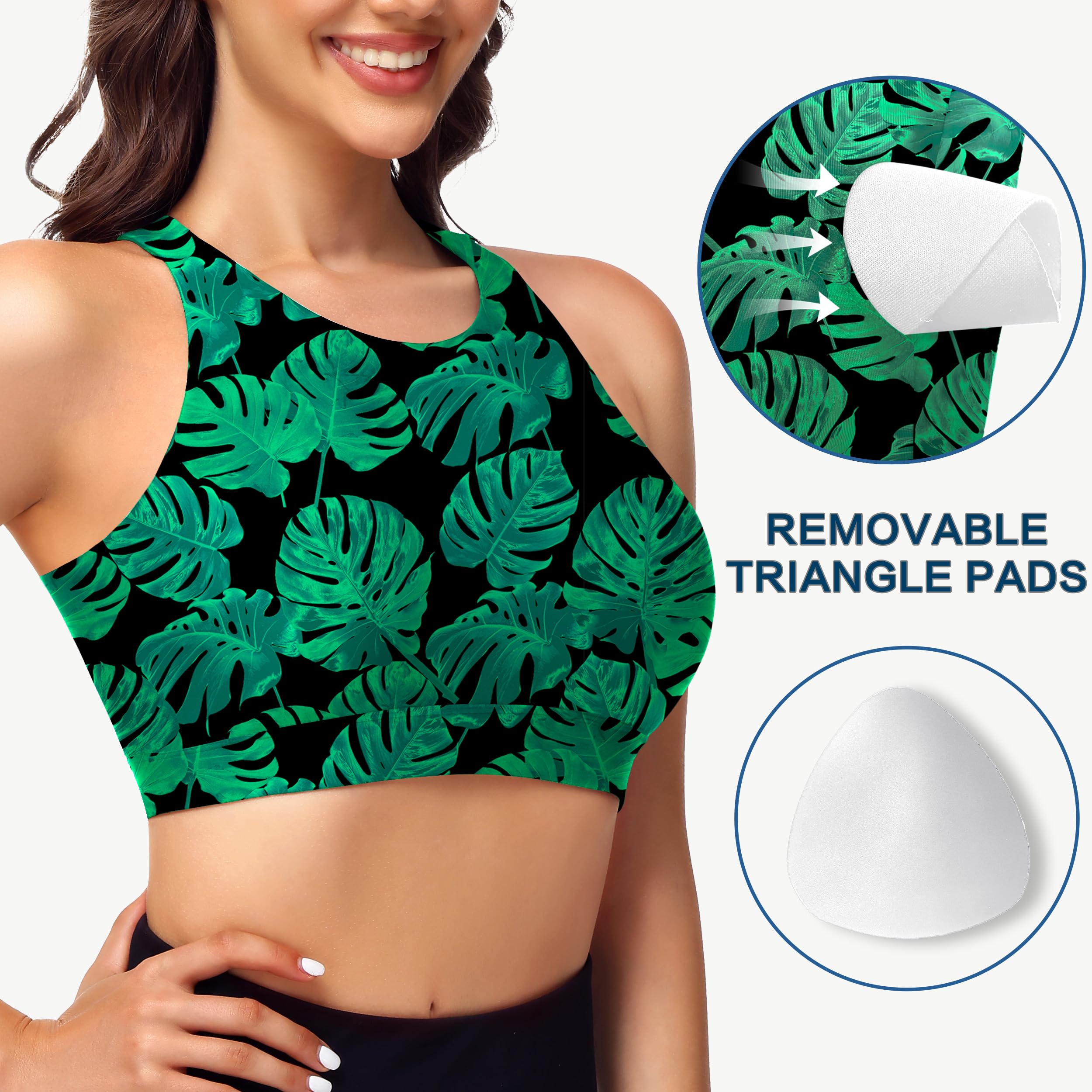 Snapklik.com : Womens Swim Bra Bikini Tops For Under Swim Shirt Sports ...