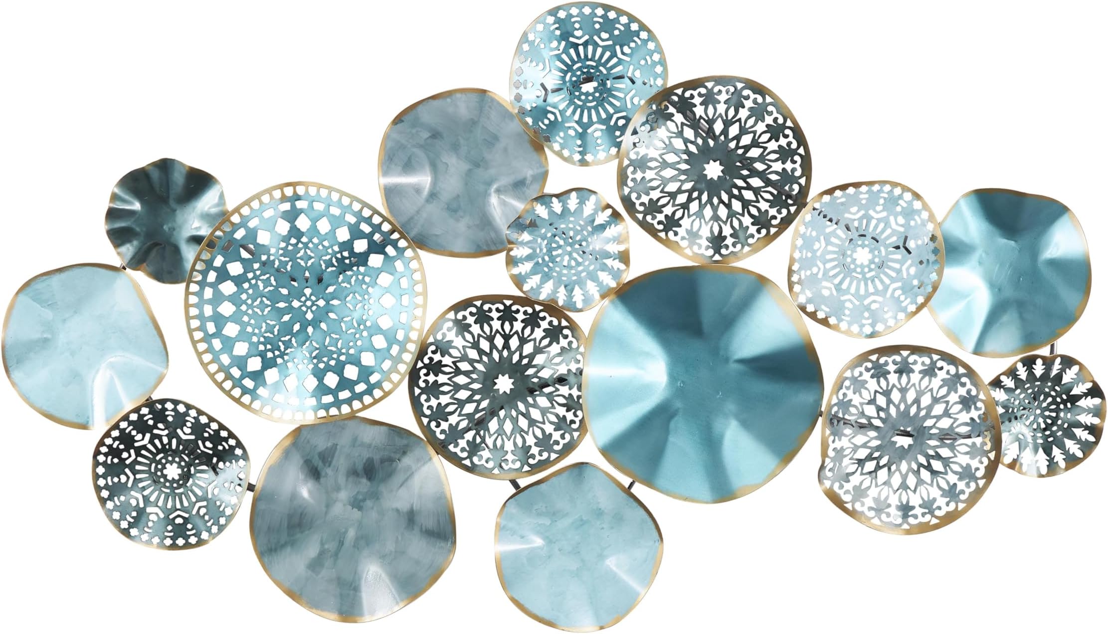 Amazon.com: Deco 79 Metal Plate Home Wall Decor 3D Overlapping Discs ...