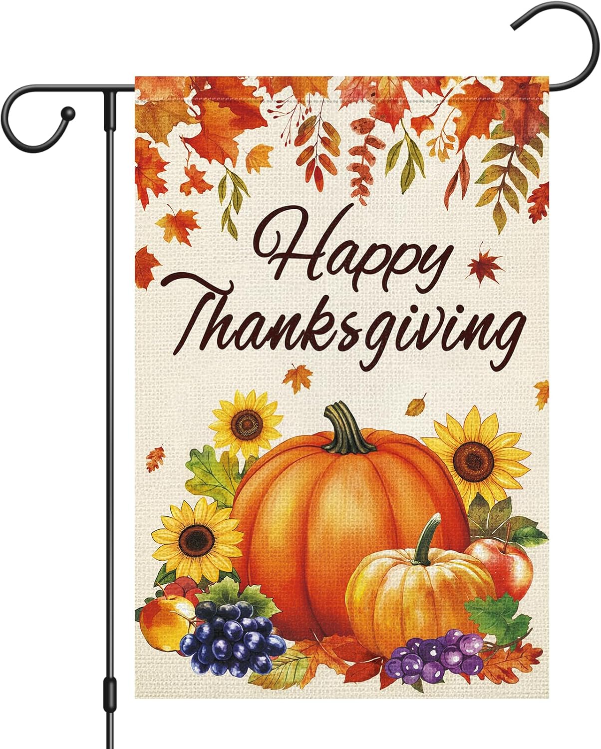 Amazon.com : Heyfibro Happy Thanksgiving Pumpkin Garden Flag 12 x 18 ...