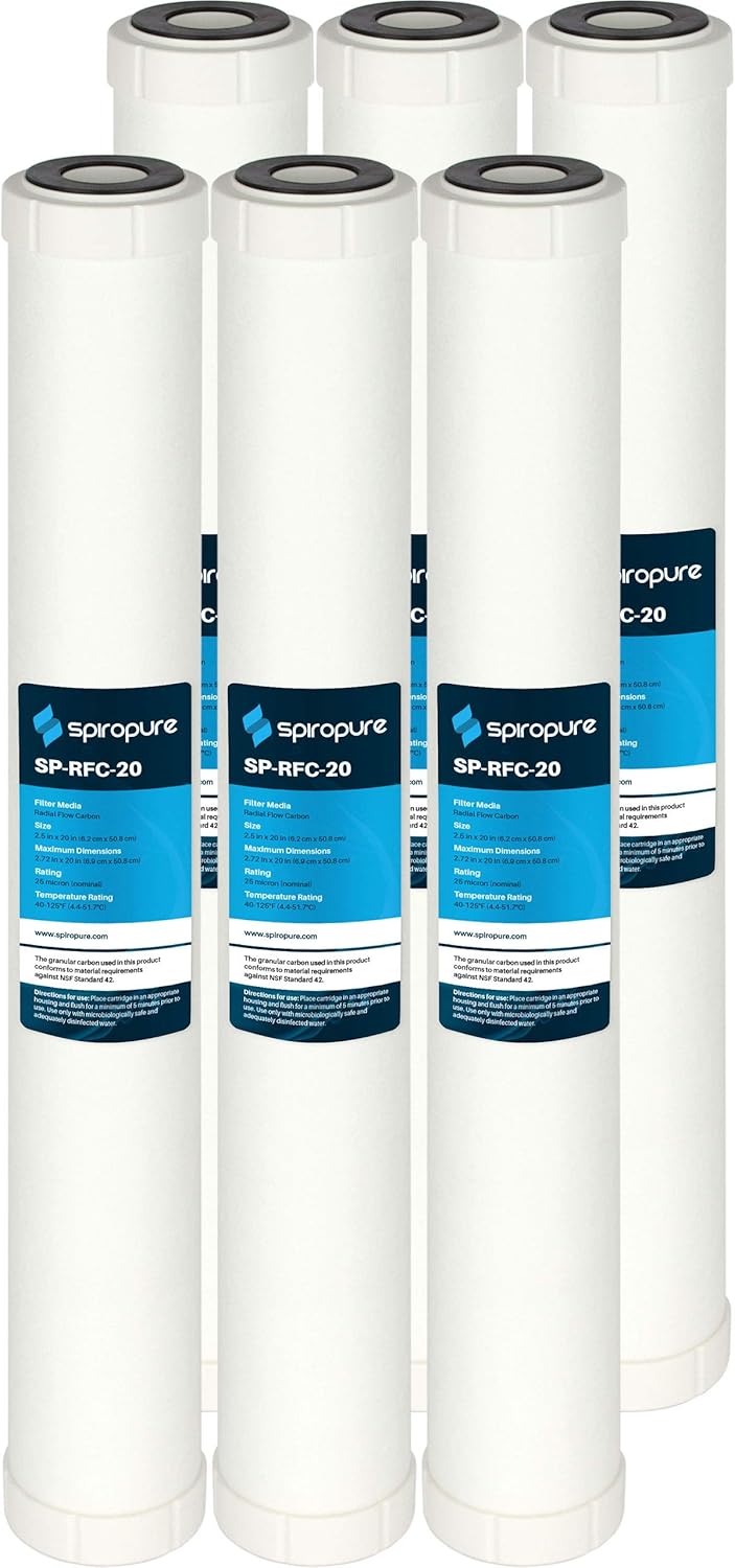 Amazon.com: SpiroPure SP-RFC-20 20x2.5 25 Micron Coconut Shell Radial ...