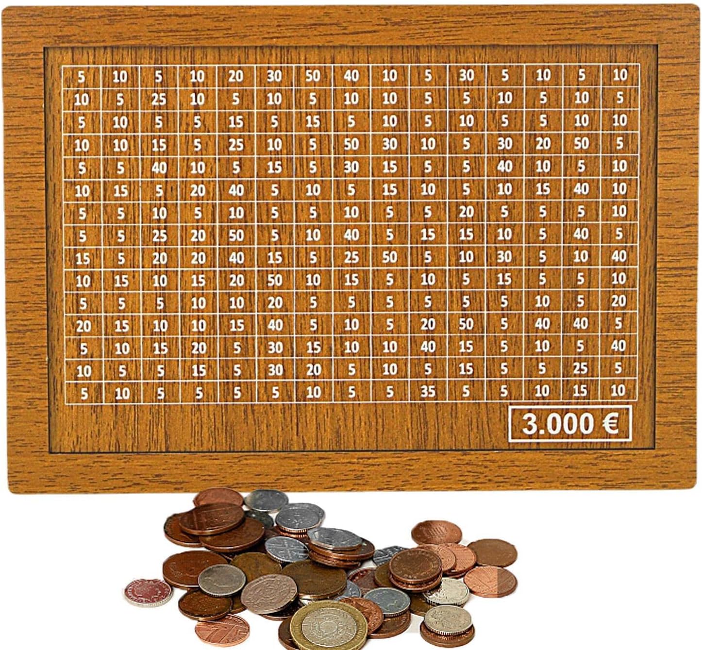 Amazon.de: Sparbox mit Zahlen Ankreuzen, Geldbox, Spardose Holz ...