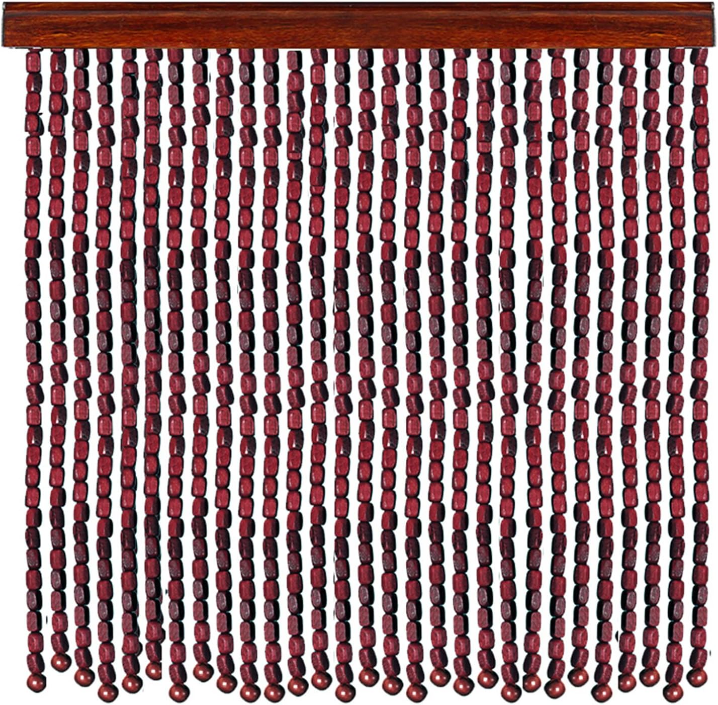 Natural Wood Beaded Curtain Fly Beads Curtain for Partition Doors ...