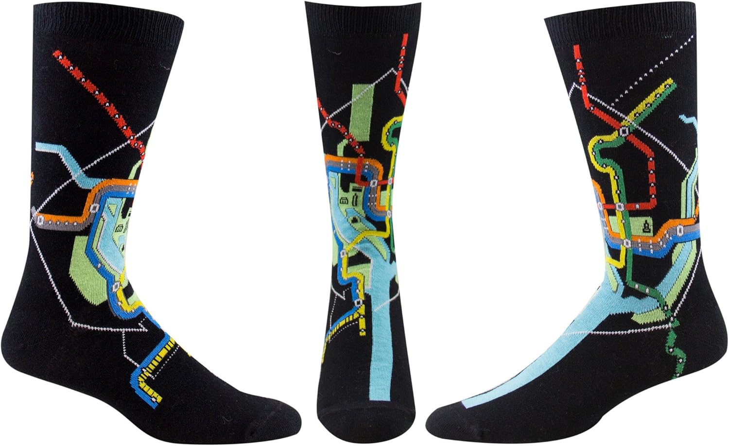 Ozone Men's Dc Metro Subway Map Sock, black, 10-13 : Buy Online at Best ...