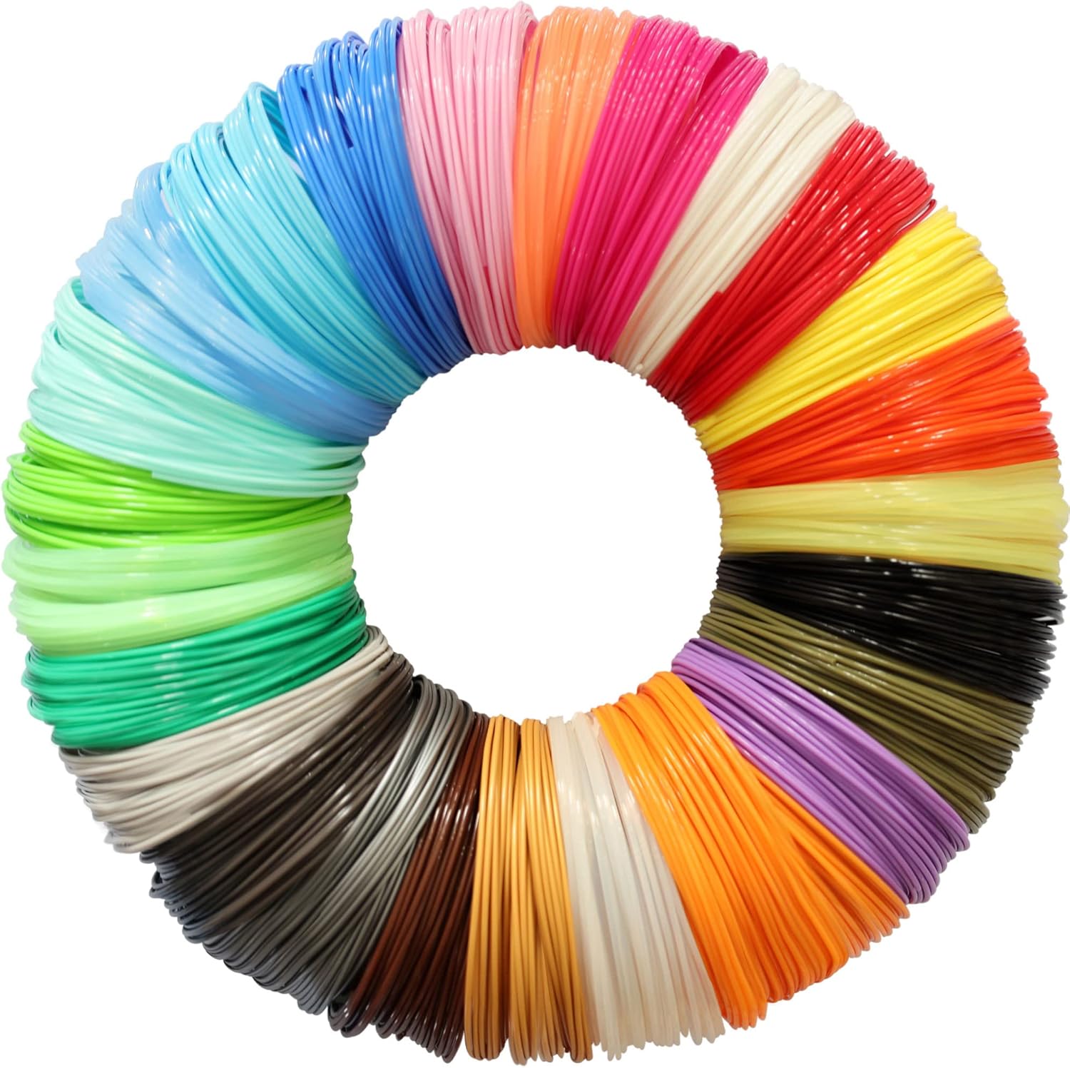 Recambio de filamento PLA de 25 colores, cada color es de 10 pies ...