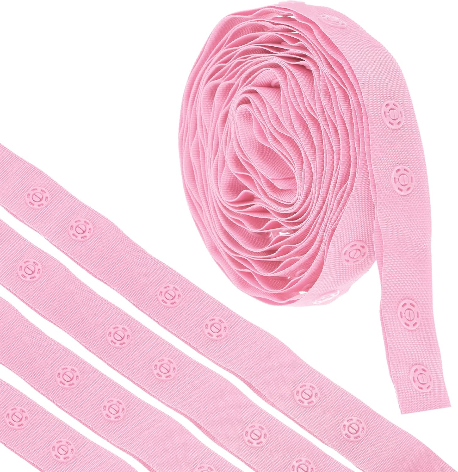 Amazon.com: MECCANIXITY 2 Yard Snap Button Tape Double Buckle for ...