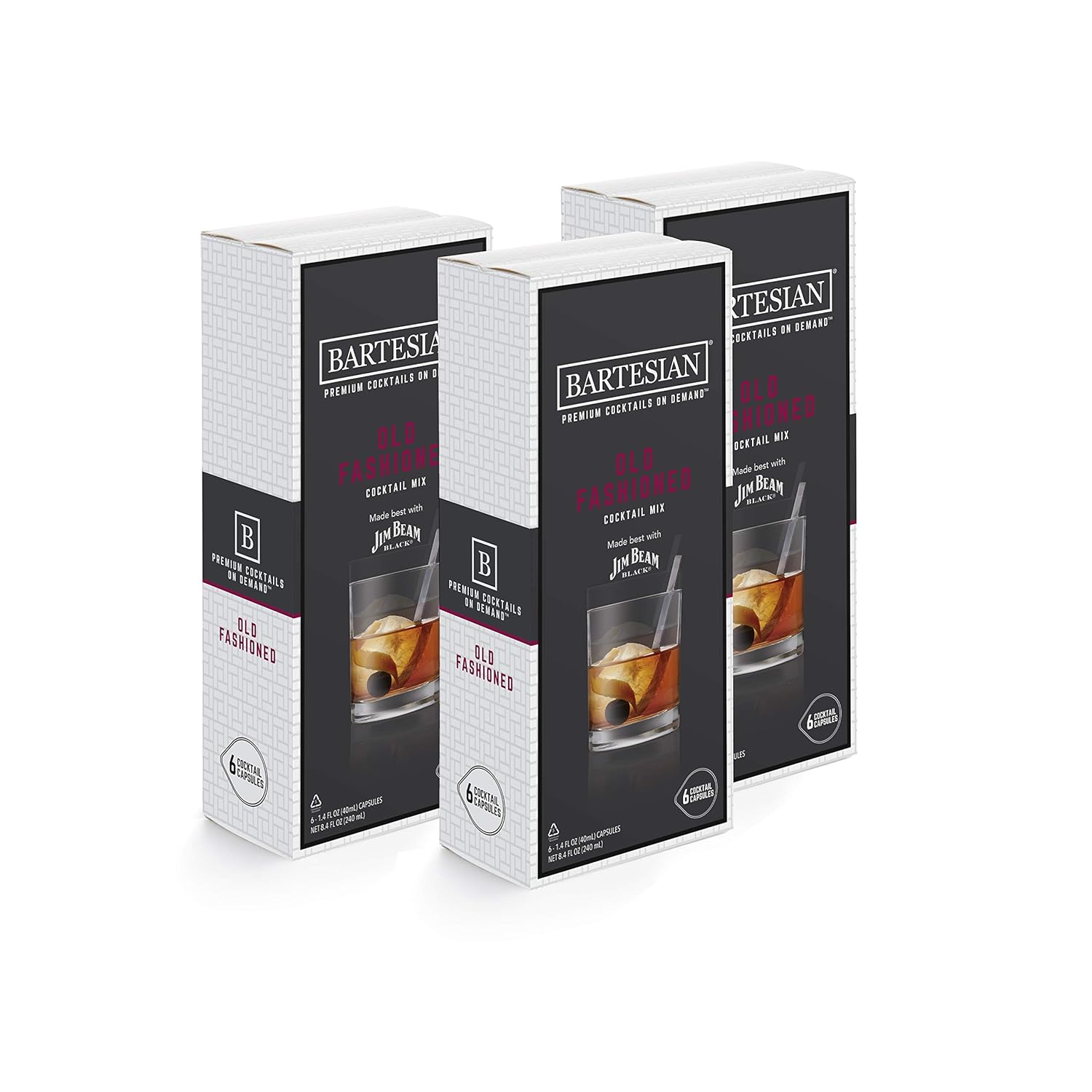 Amazon.com : Bartesian Old Fashioned Cocktail Mixer Capsules, Pack of ...