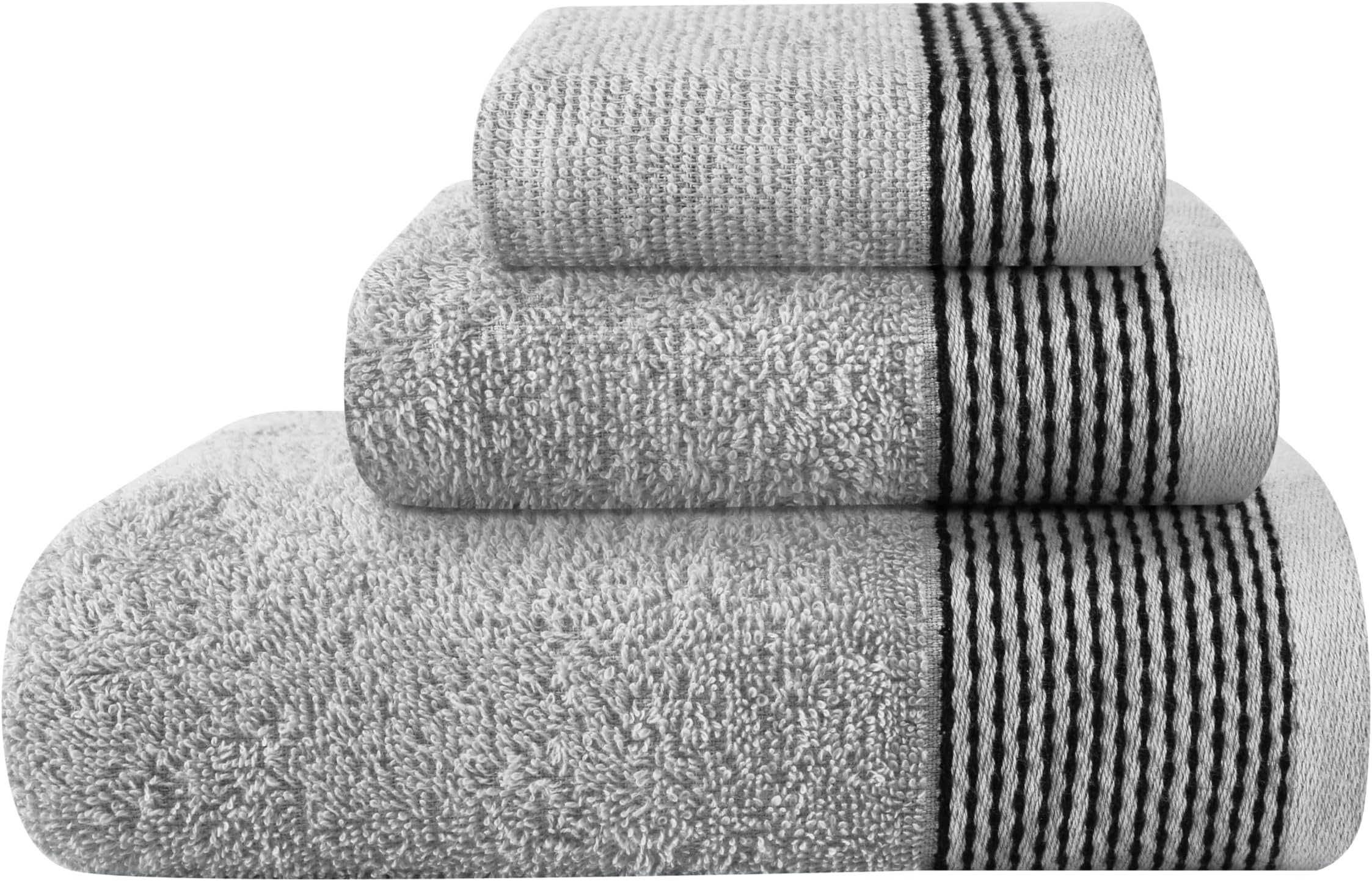 Amazon.com: GLAMBURG Ultra Soft 3 Pack Cotton Towel Set, Contains a ...