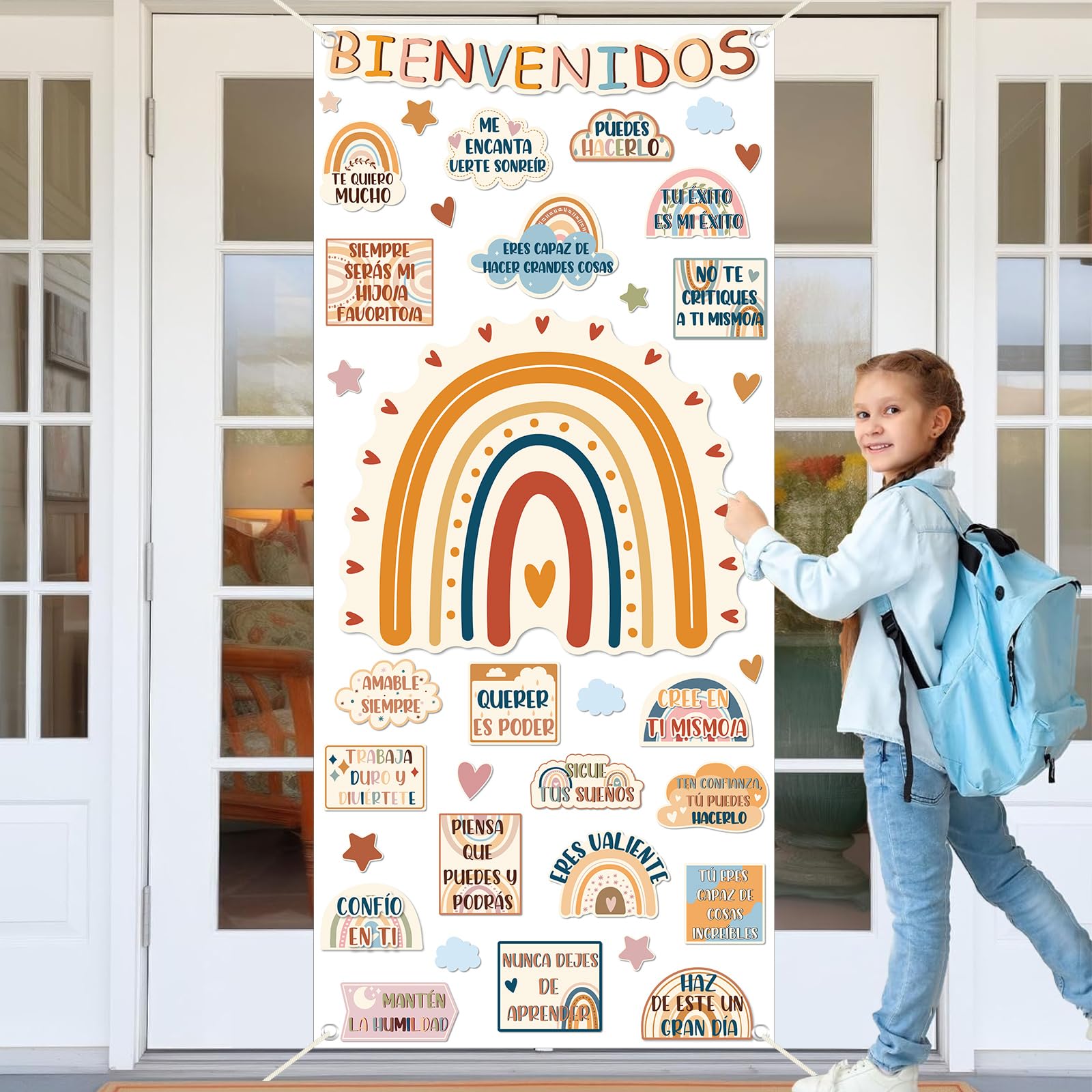 Amazon.com : Bienvenidos Spanish Welcome Back to School Door Cover ...