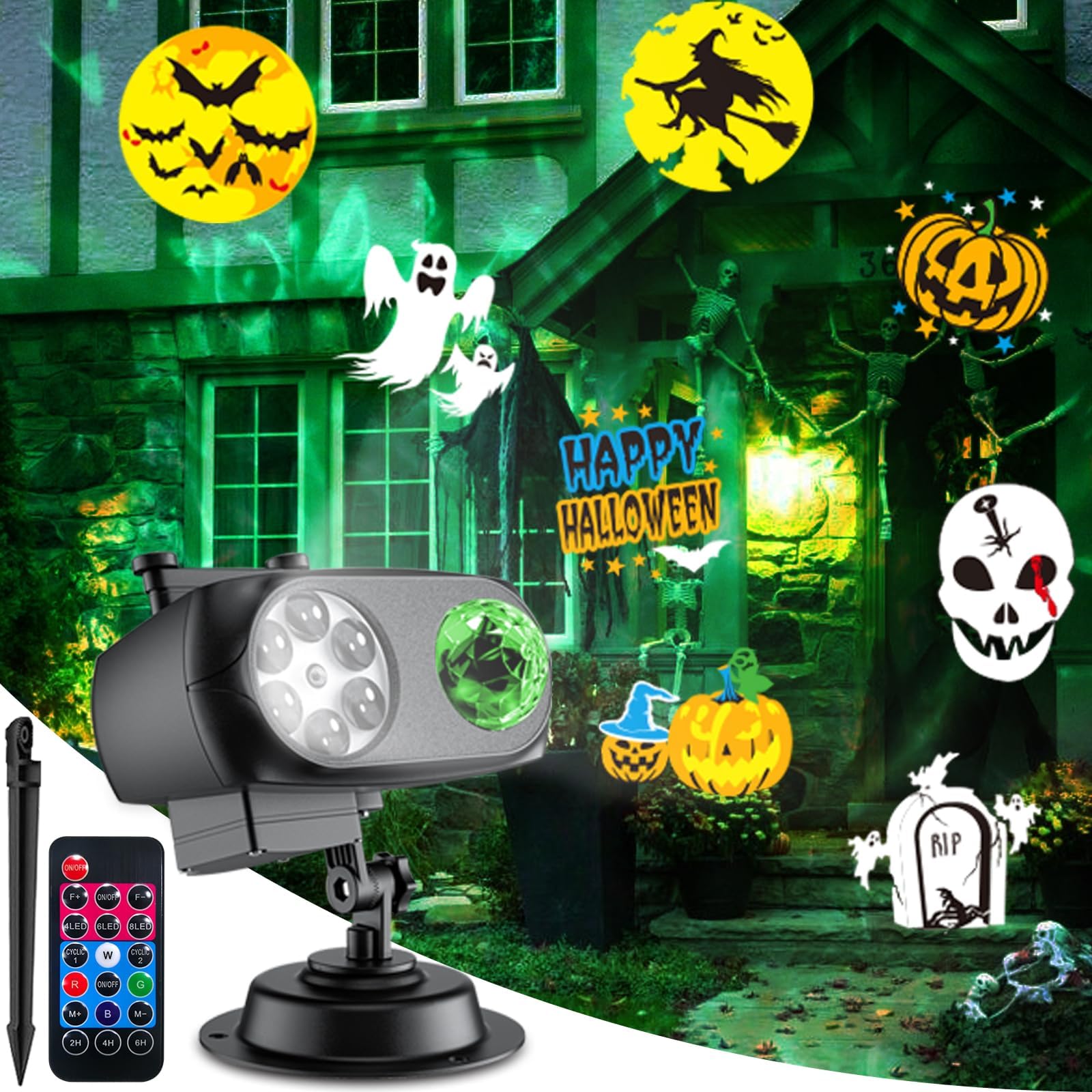 Amazon.com: Halloween Projector Lights, LED Projection Light Show ...