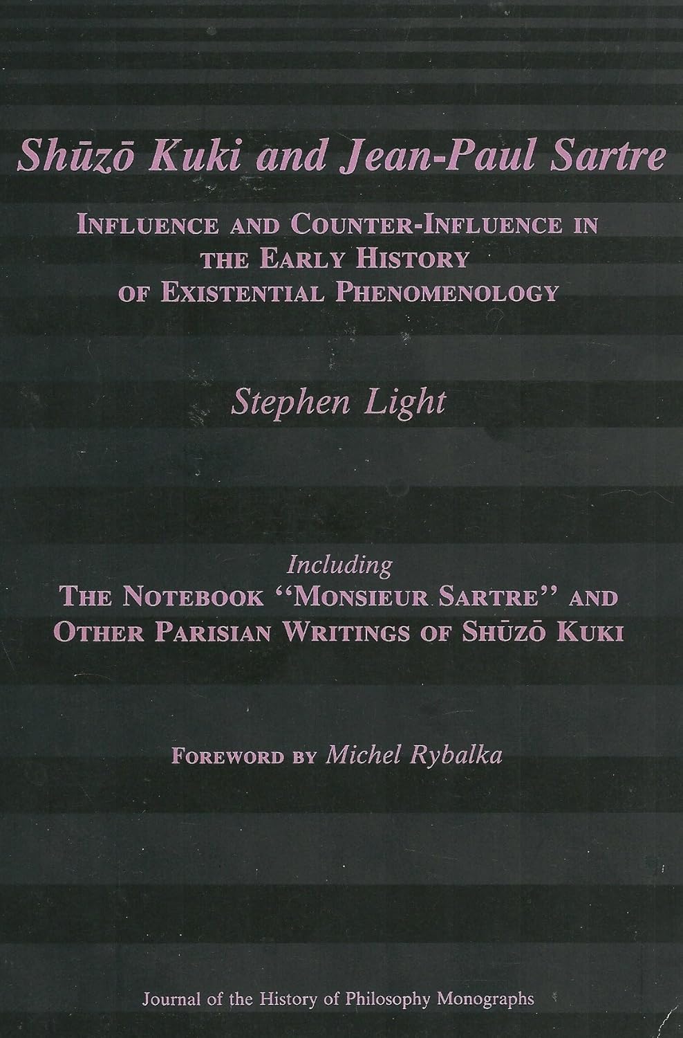 Shuzo Kuki and Jean-Paul Sartre: Influence and Counter-Influence in the ...