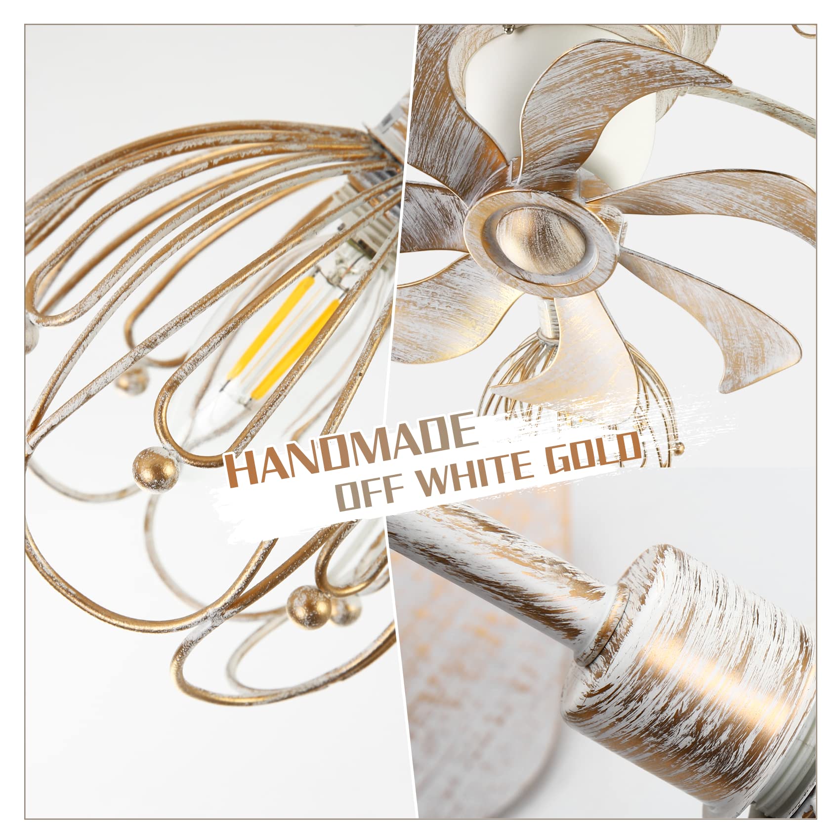 COCOSTAR Chandelier Ceiling Fans with lights, Fandelier Ceiling Fan ...