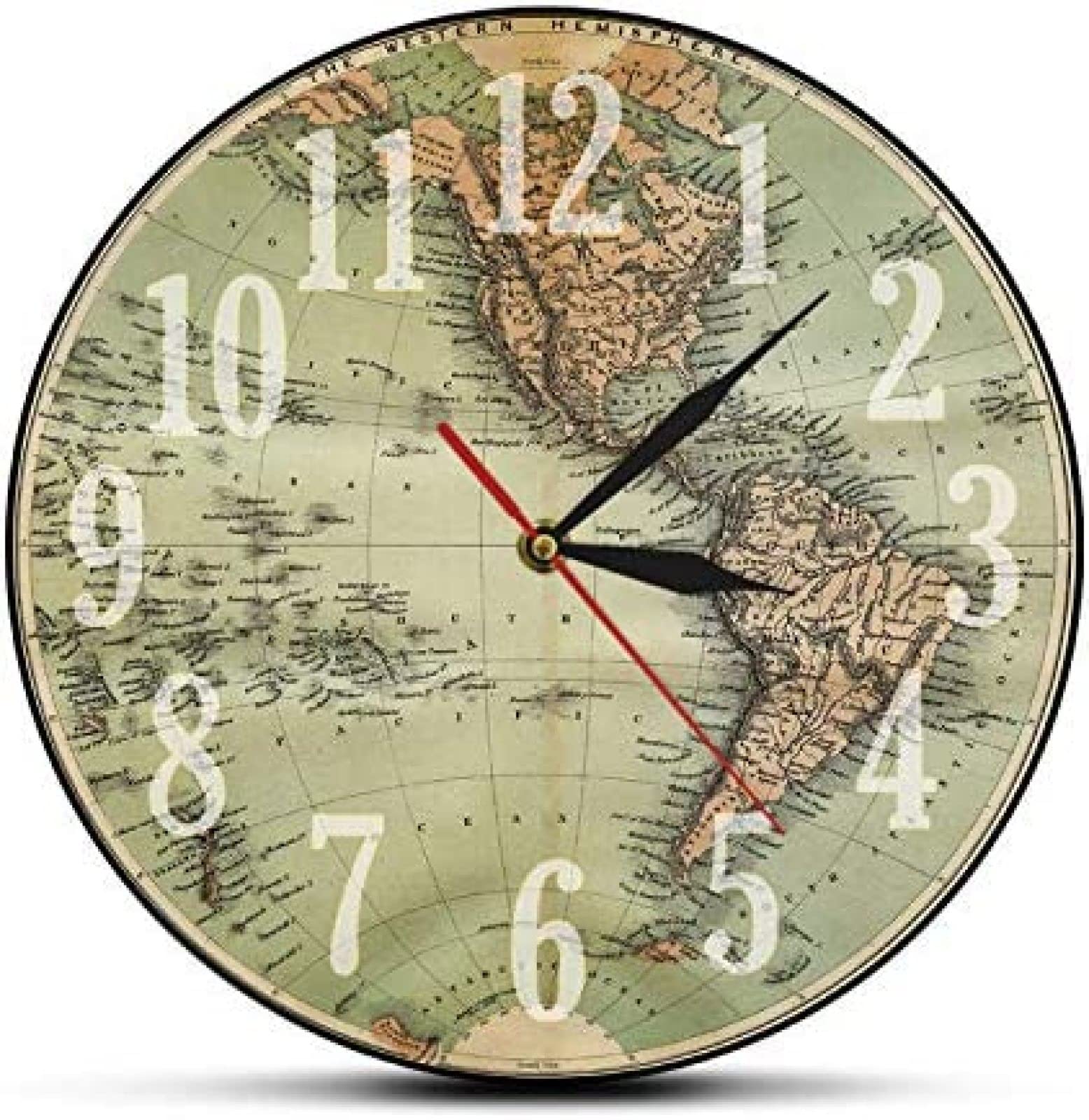 Watch Face With On A Map Or Globe