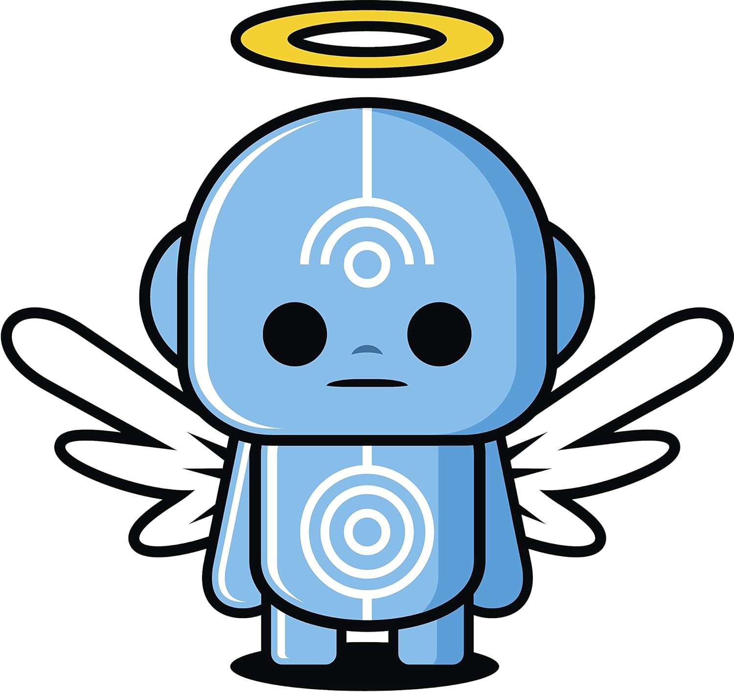 Amazon.com: Blue Angel Robot with Halo Vinyl Decal Sticker (12" Wide)