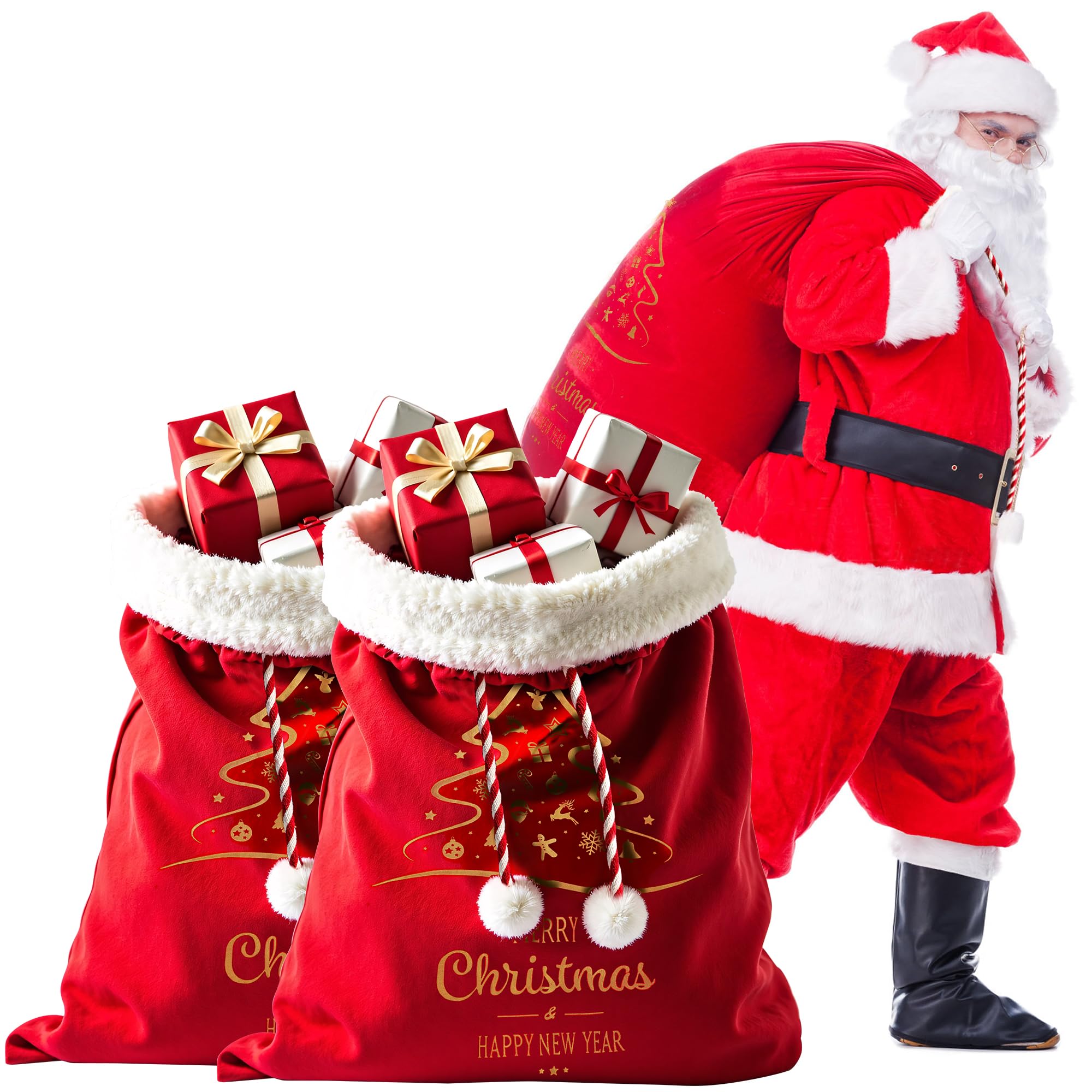 Amazon.com: Aothotop Extra Large Christmas Gift Bags for Presents ...