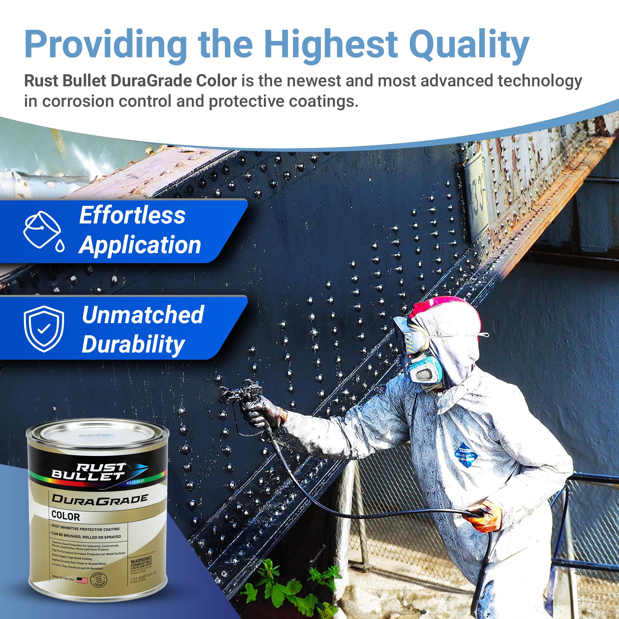Snapklik.com : RUST BULLET DuraGrade Color - Blue - 5 Gallon - Advanced ...