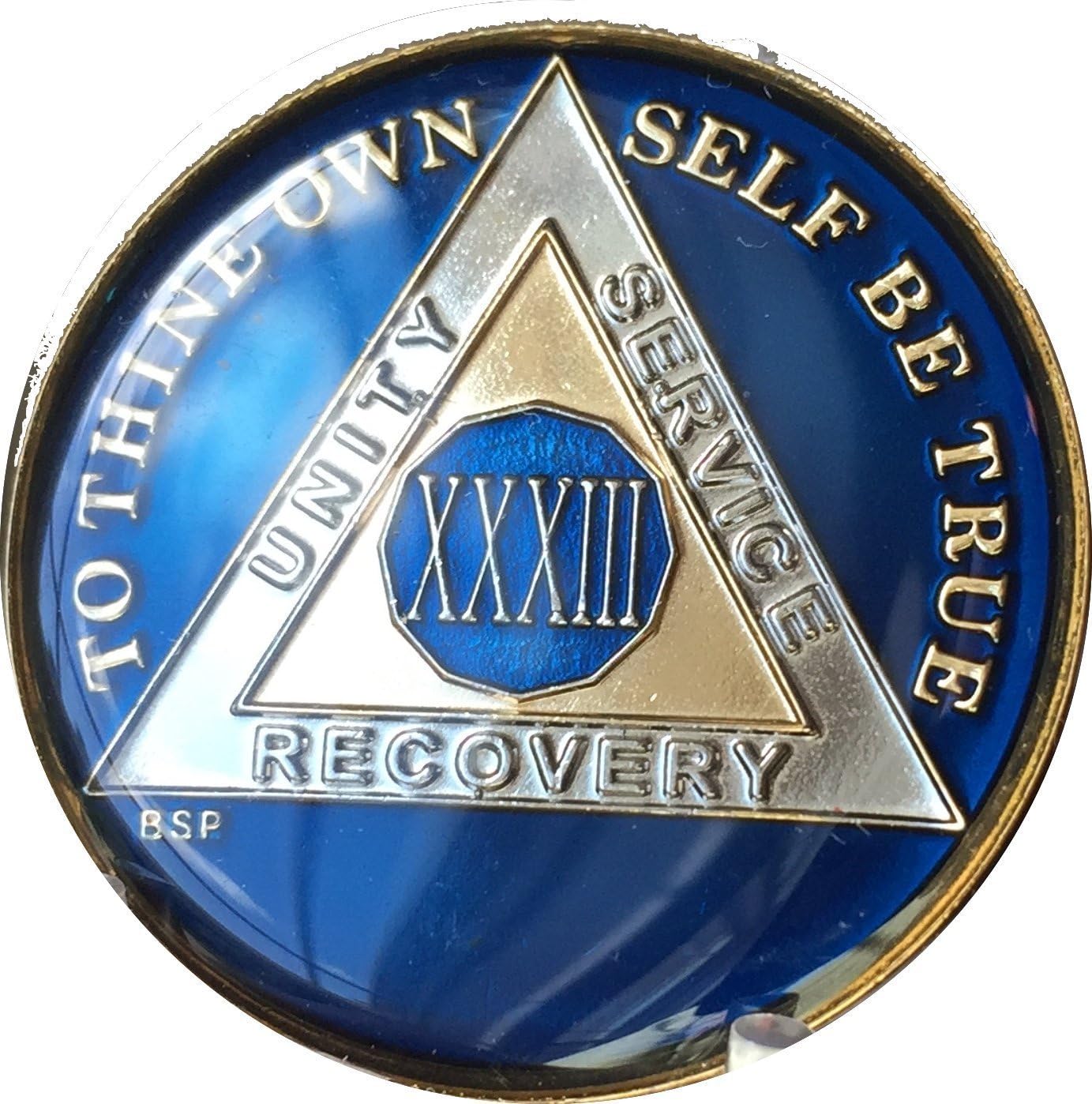 Amazon.com: Bright Star Press 33 Year Midnight Blue AA Alcoholics ...