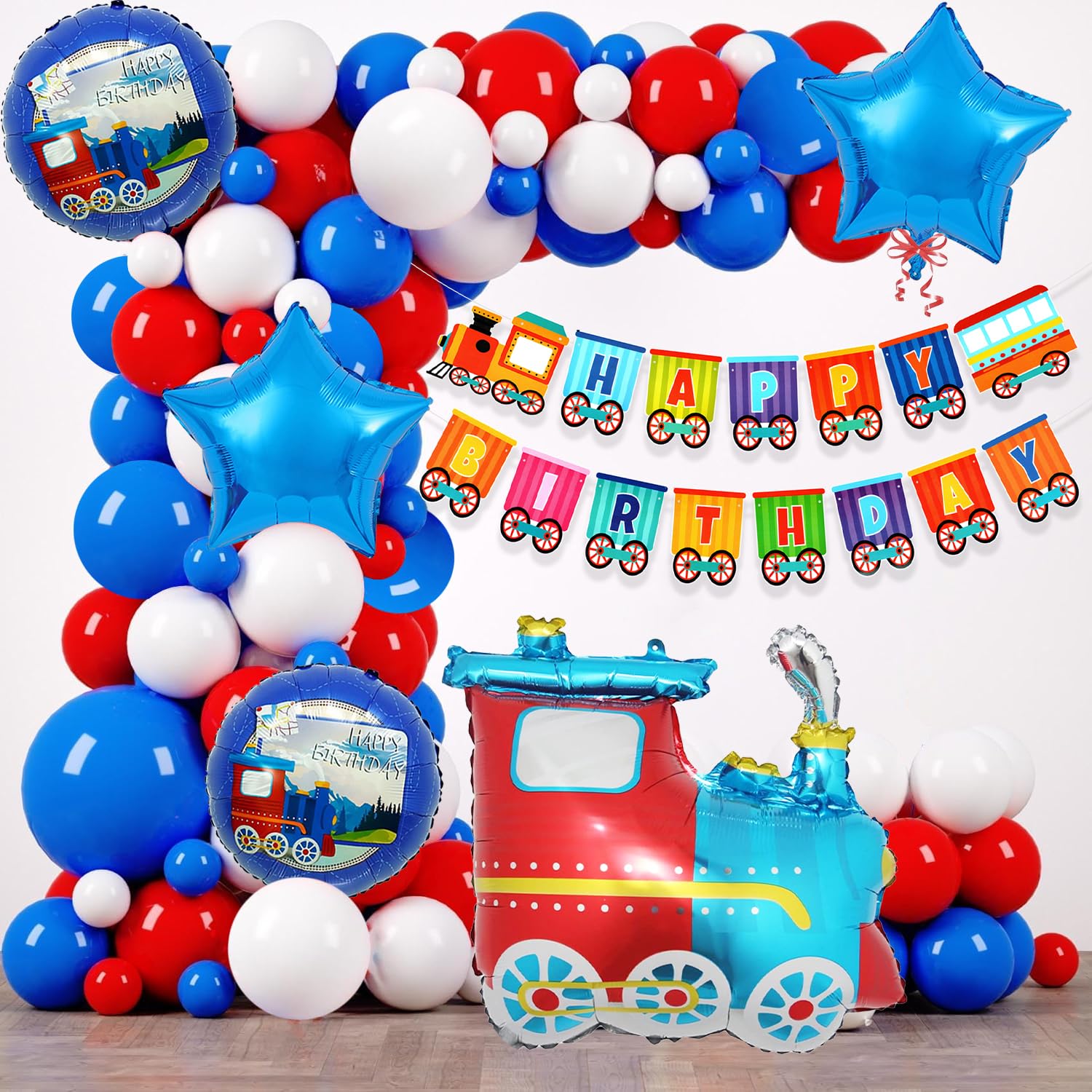 1st Birthday Boy Trains